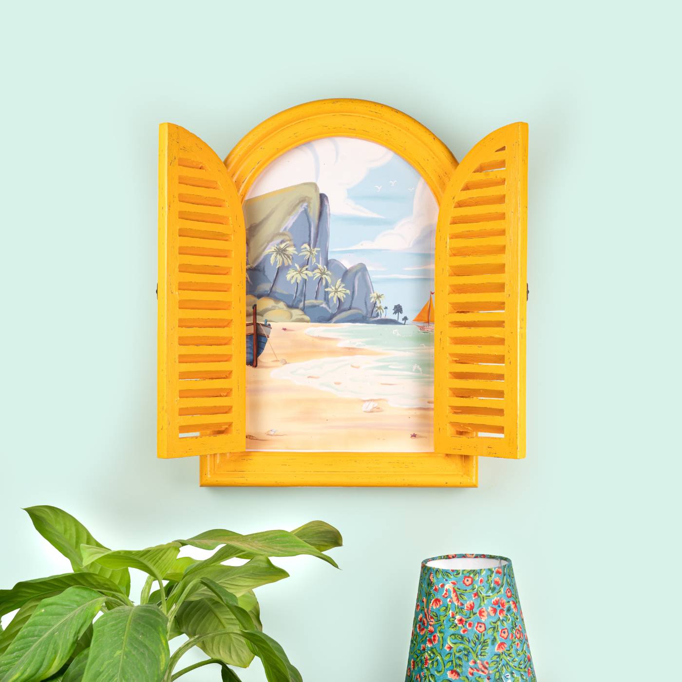 Buy Arched Wooden Scenic Art Print Window Frame Online On Zwende