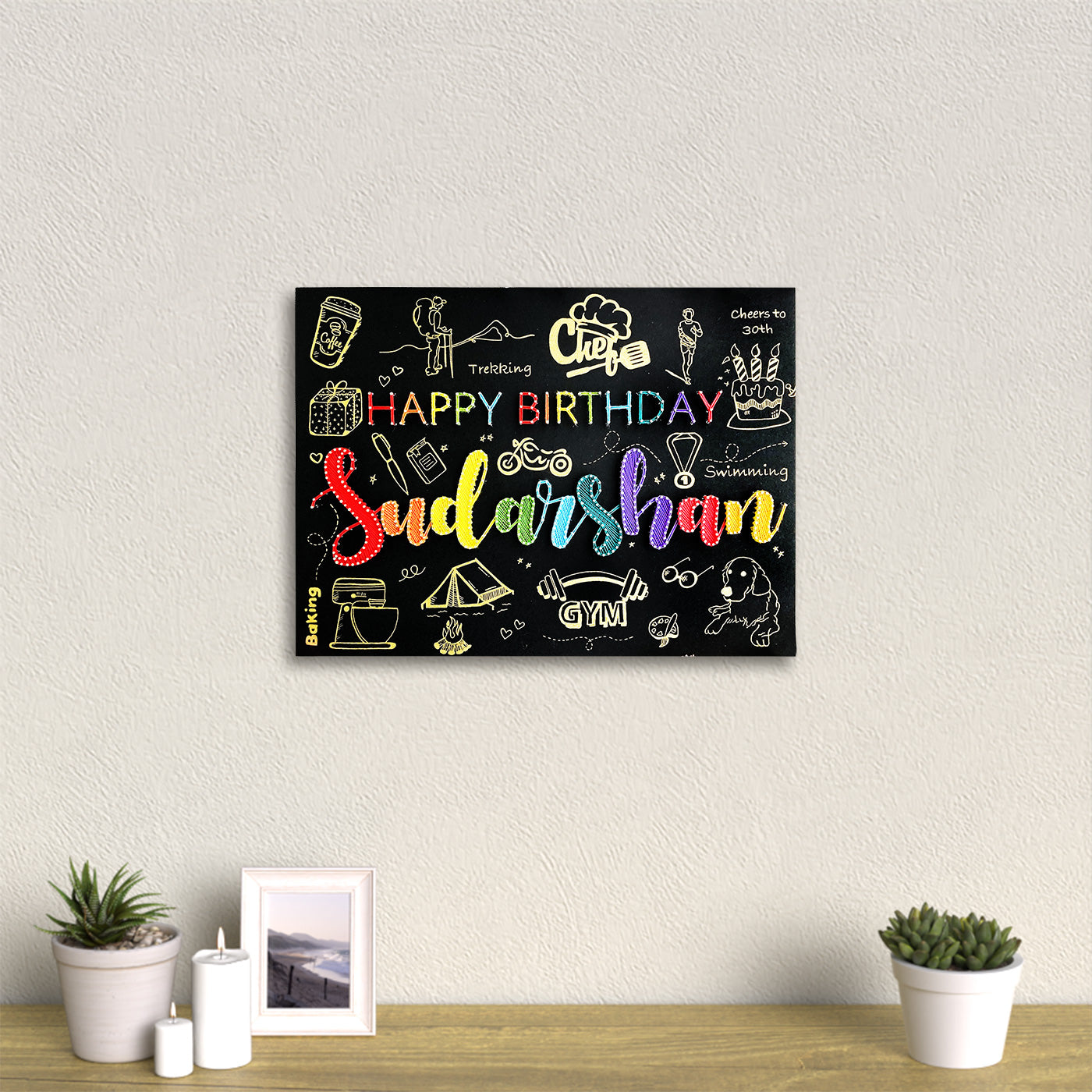 Buy Happy Birthday String Art Personalized Nameplate Online On Zwende