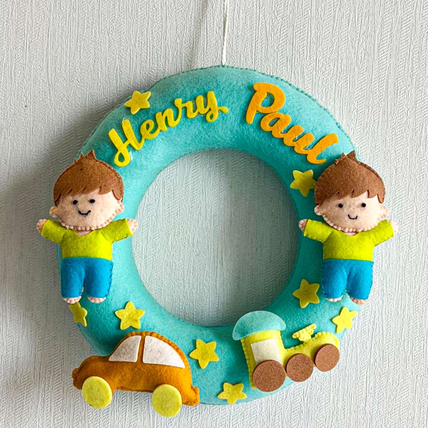 Buy Personalized Brothers Forever Theme Felt Kids Name Plate For ...