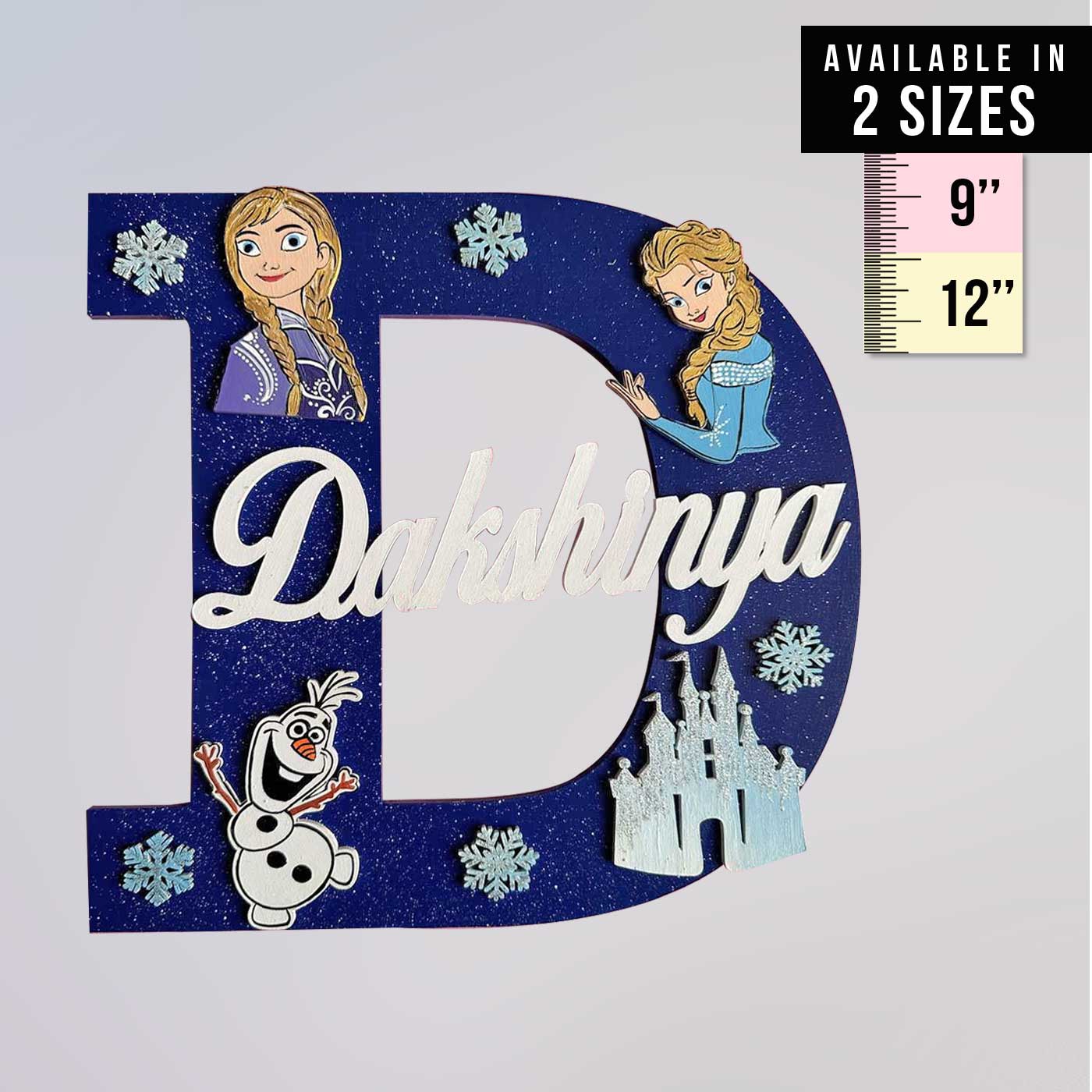 Buy Handcrafted Personalized Kids Frozen Themed Monogram MDF Nameplate ...