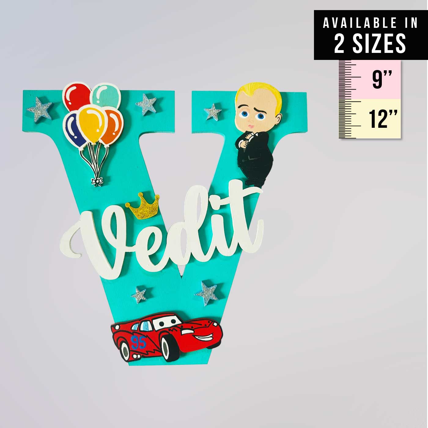 Buy Personalized Hand-painted Baby Boss Leadership MDF Wood Monogram ...