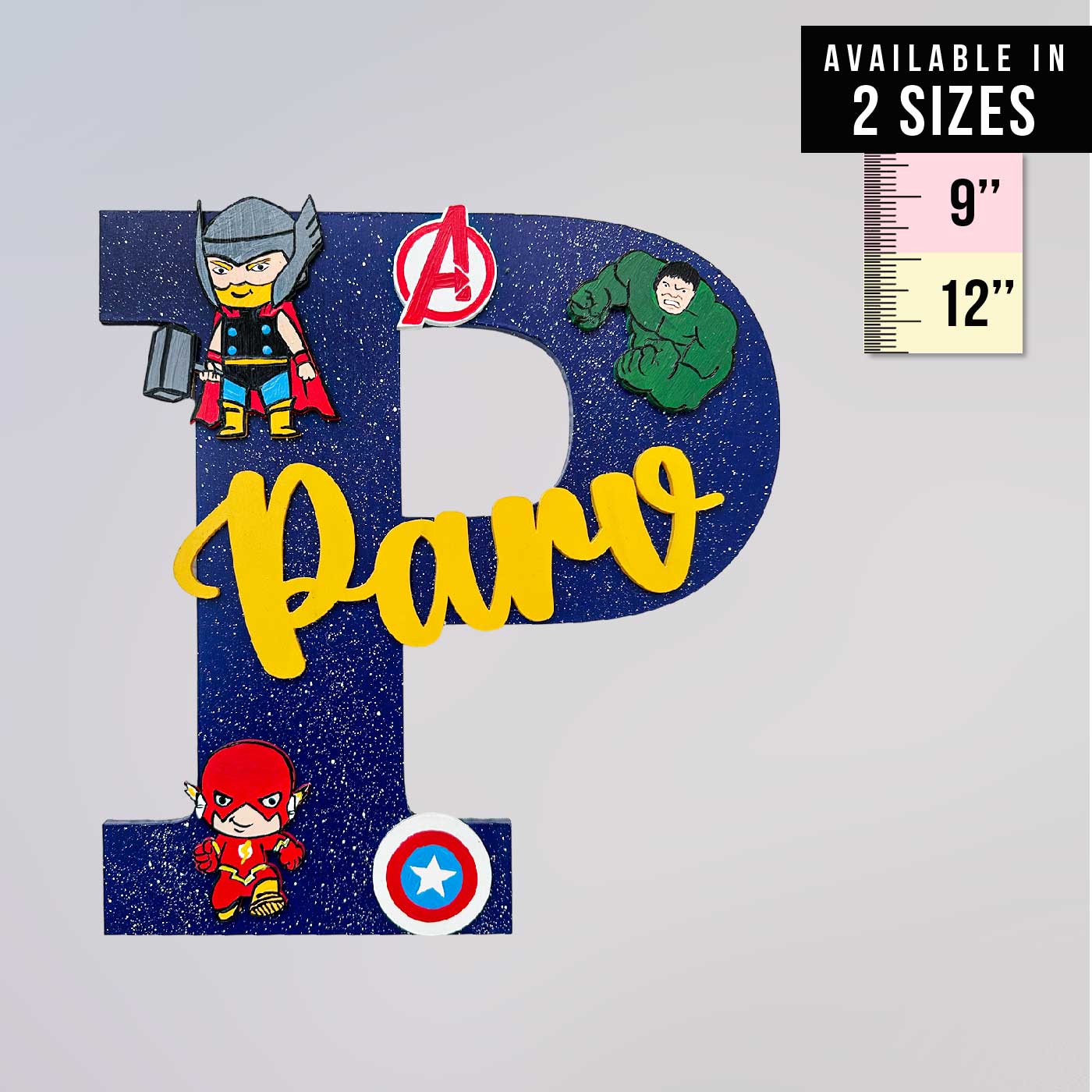 Buy Personalized Hand-painted Avengers Adventure MDF Wood Monogram With ...