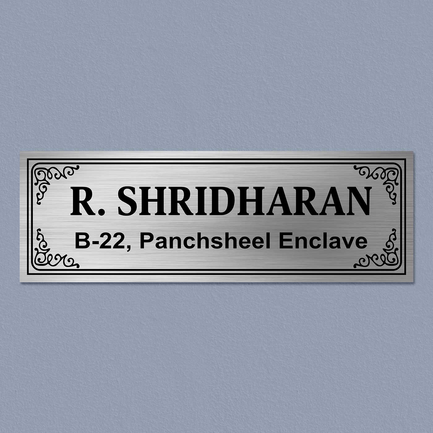 Buy Personalized Elegant Stainless Steel Name Plate Online On Zwende