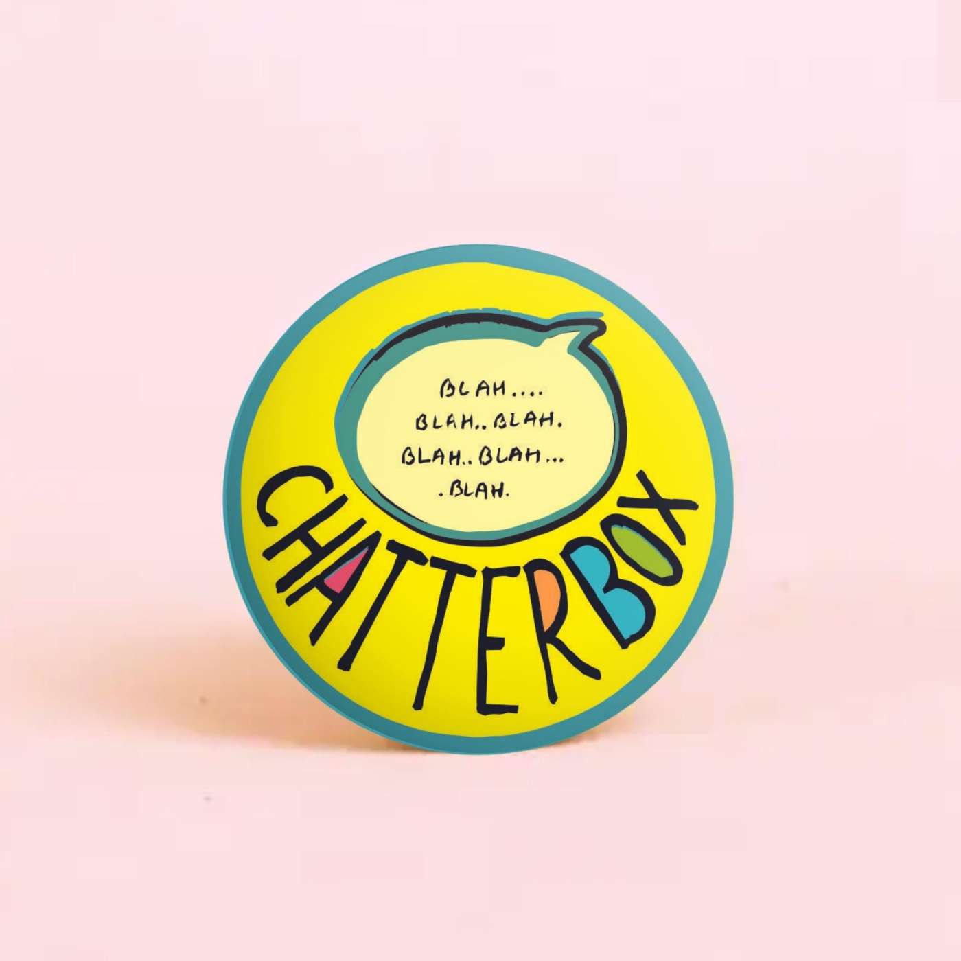 Buy Handmade "Chatterbox - Colourful" Badge With Magnet Online On Zwende