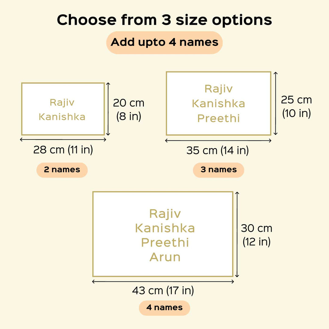 Buy Pastel Rectangular MDF Nameplate Online On Zwende