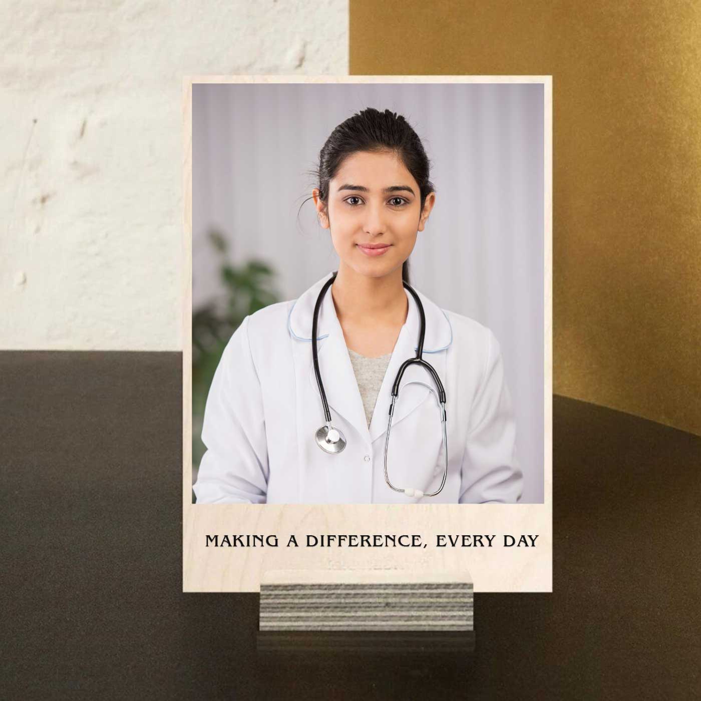 Buy Personalized Wooden Photo Print For Doctors - Making A Difference ...