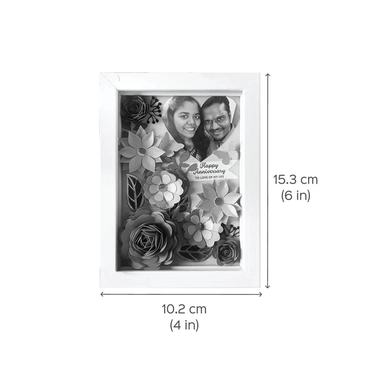 Rose Heart 3D Paper Shadow Box Frame – Zwende