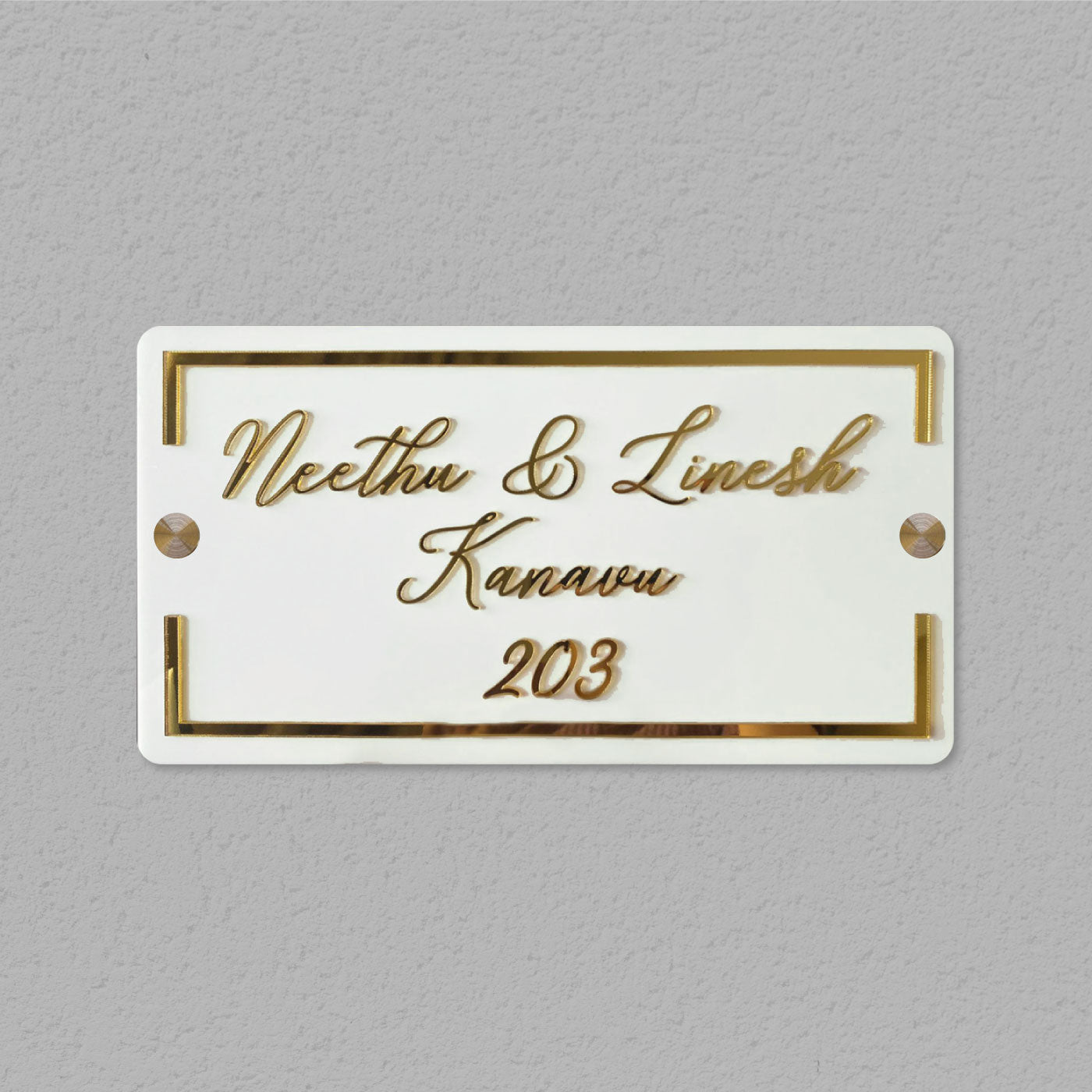 Buy Classic Personalised Acrylic Nameplate Online On Zwende