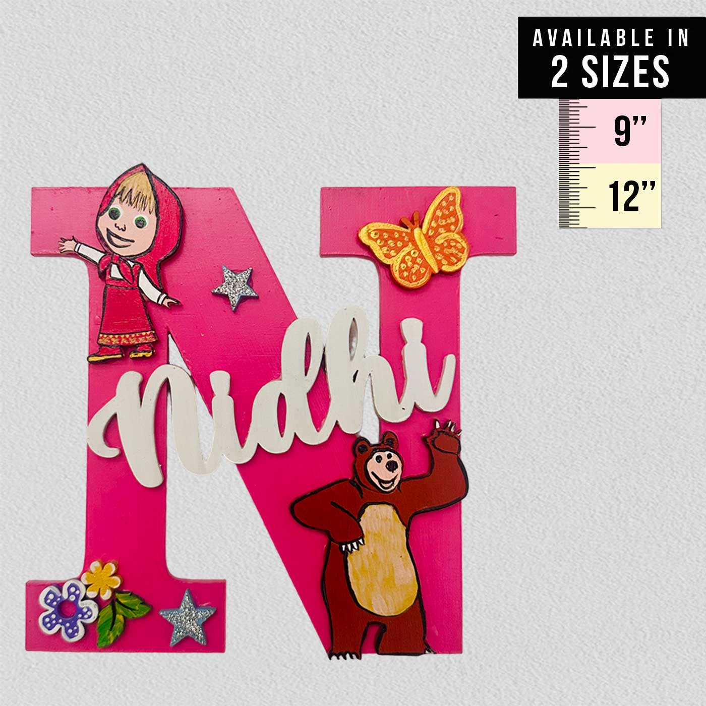 Buy Personalized Hand-painted Masha and Bear Adventure MDF Wood ...