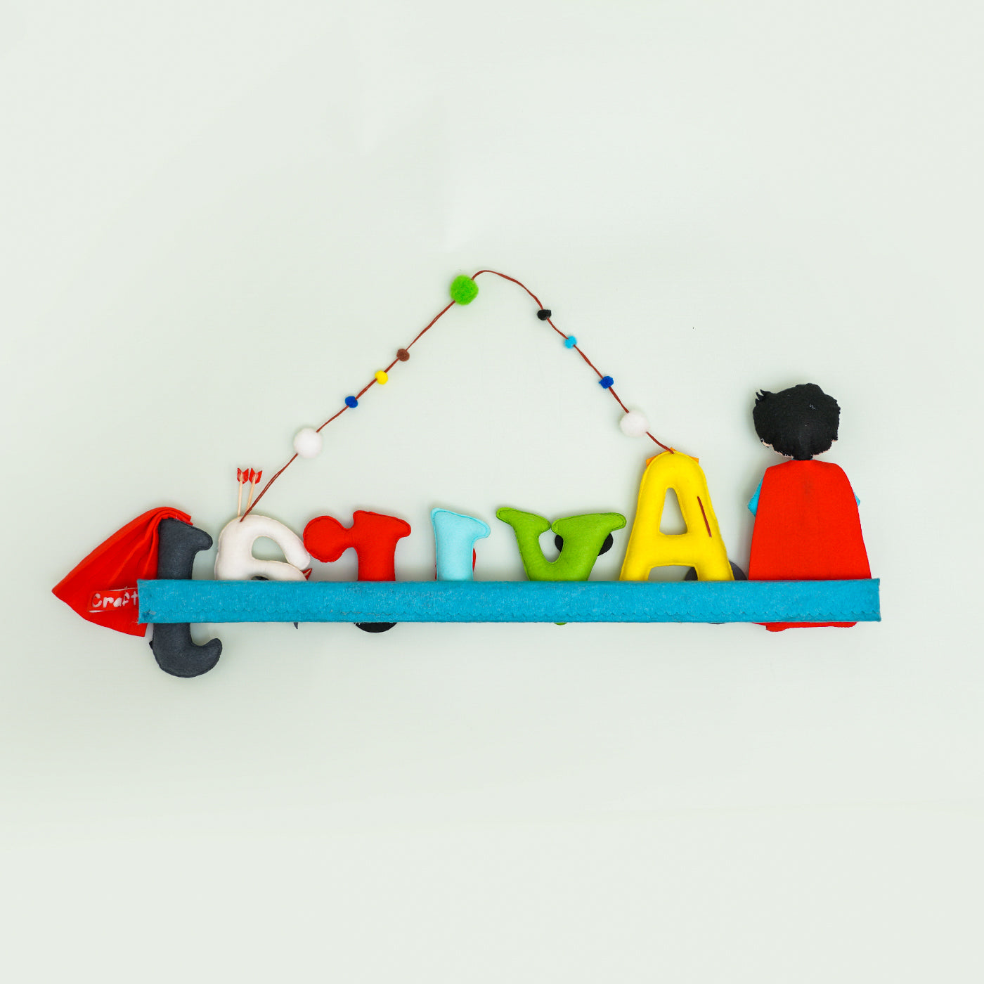 Buy Handcrafted Personalized Superman Superhero Felt Nameplate for Kids ...