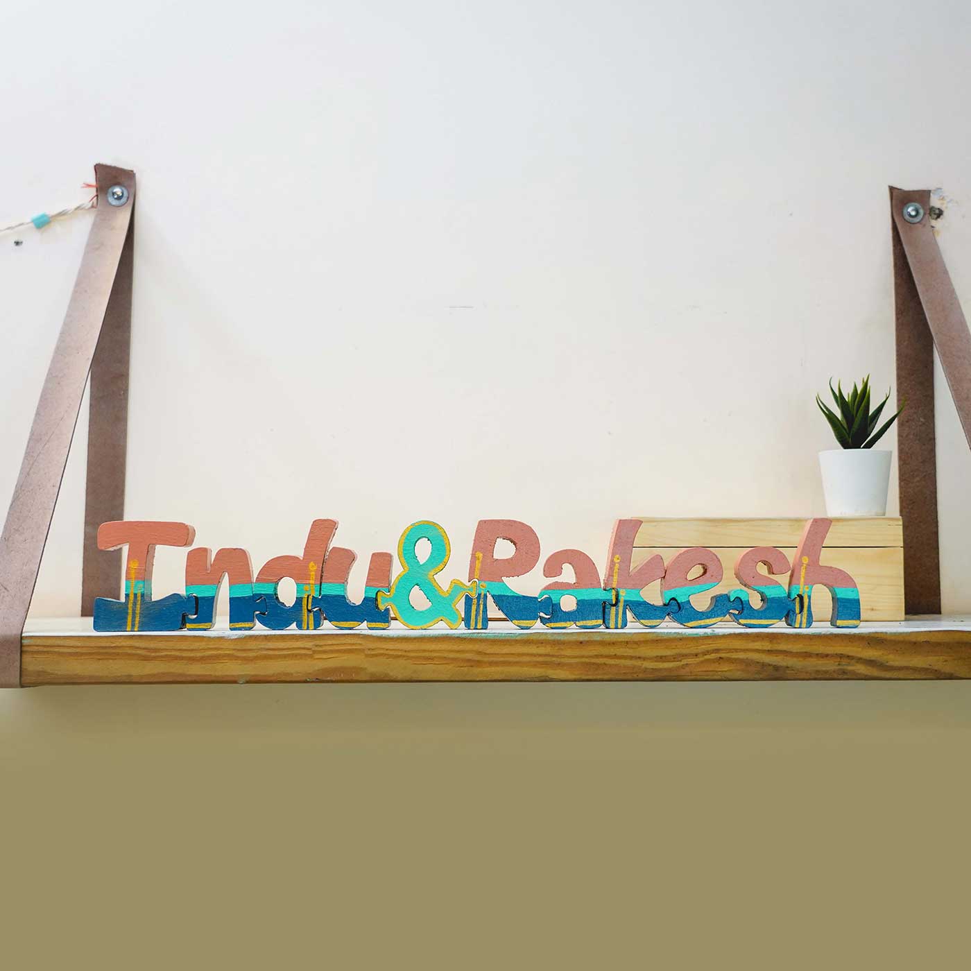 Buy Hand Painted Wooden Jigsaw Name Blocks Online On Zwende