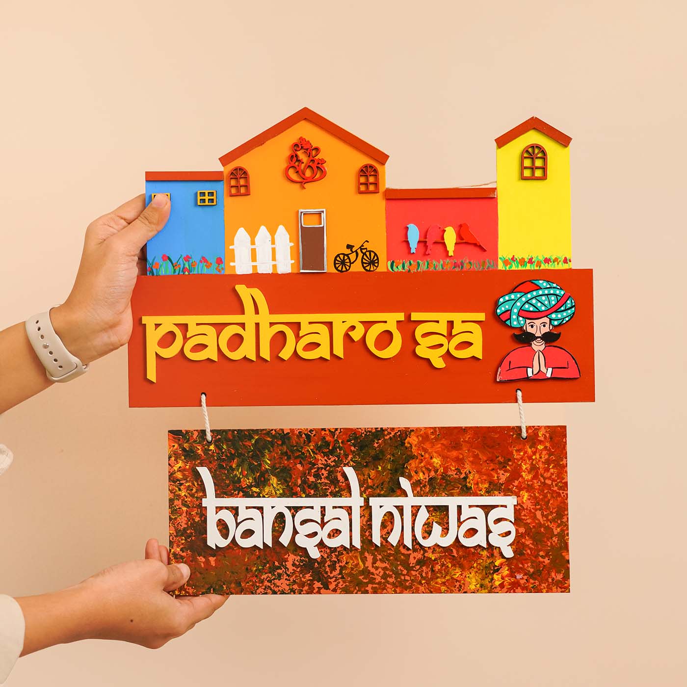 Buy Personalized Hand-Painted Mdf Wood Name Plate Online On Zwende