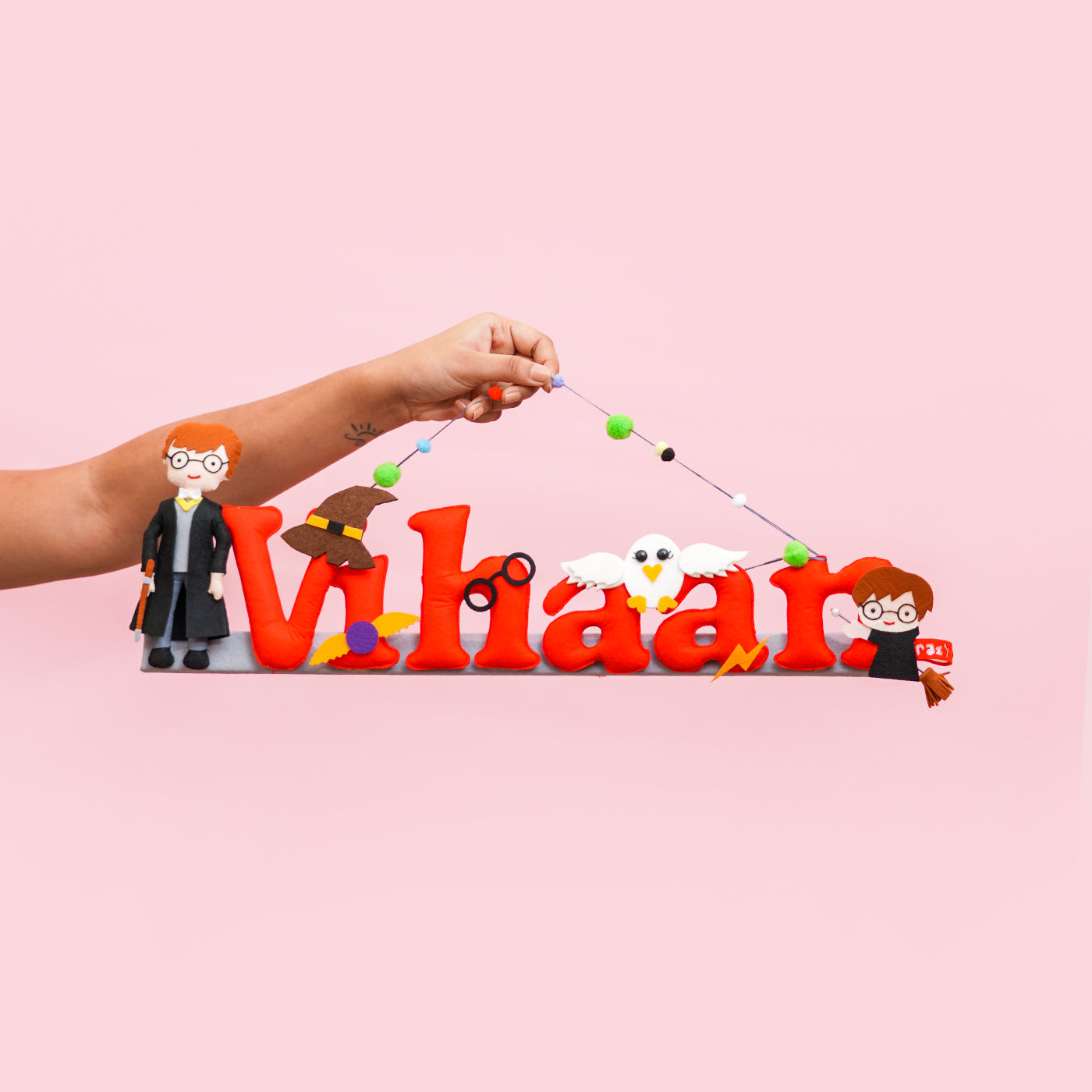 Buy Handcrafted Personalized Harry Potter Themed Felt Name Plate For ...