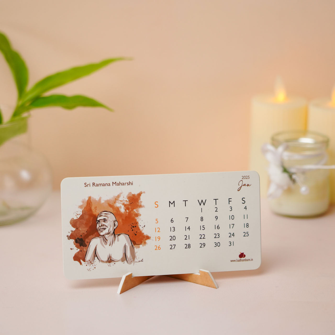 Buy Printed Ramana Maharshi 2026 Desk Calendar Online On Zwende