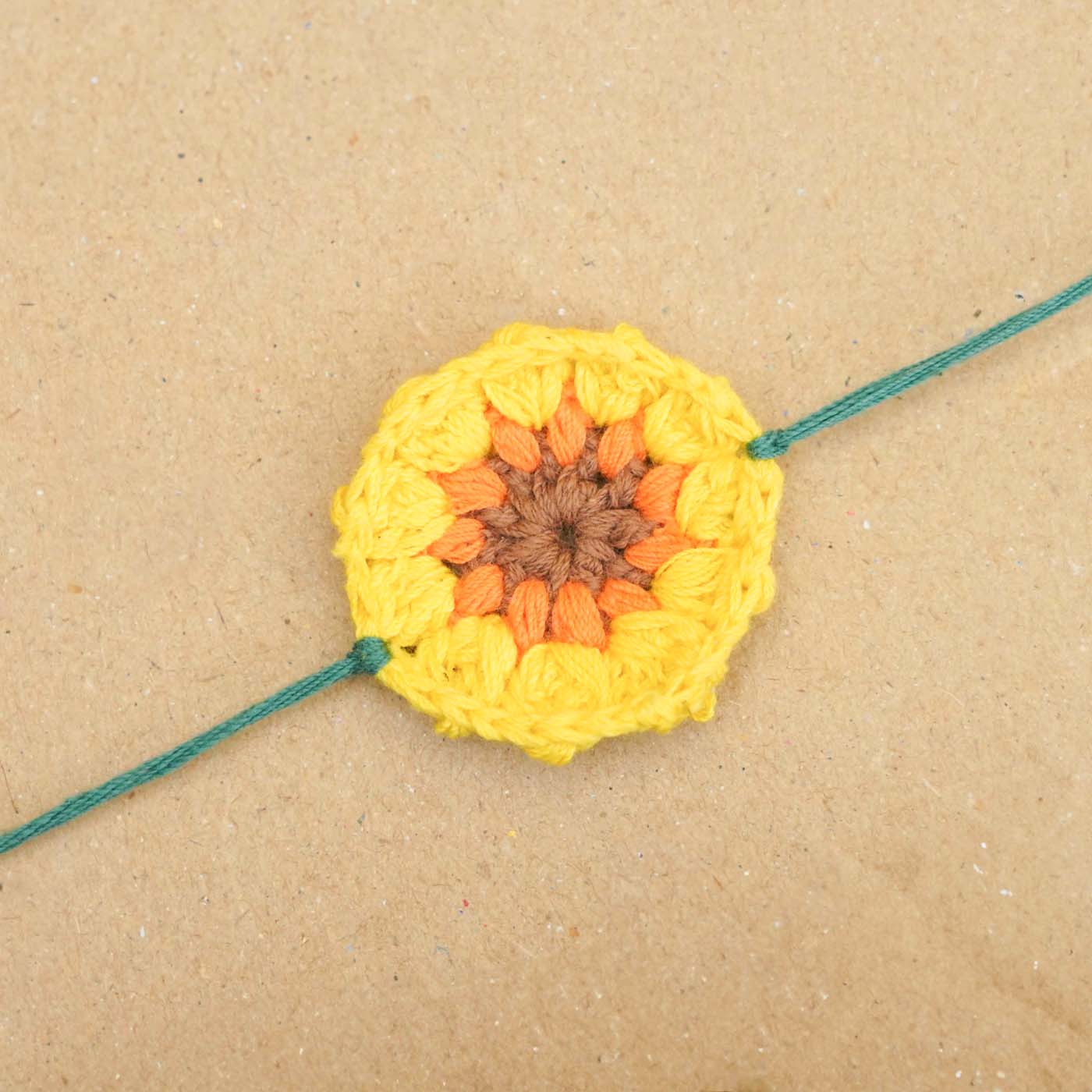 Buy Eco-Friendly Handmade Plantable Sunflower Theme Rakhi With Roli ...