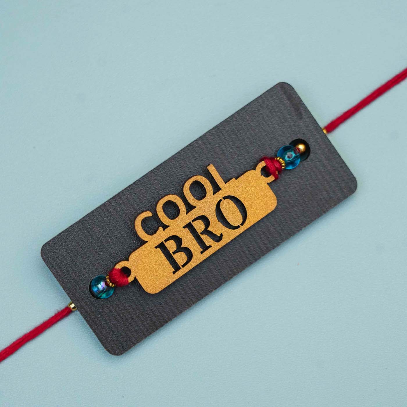 Buy Handmade Cool Bro MDF Rakhi With Roli Chawal Online On Zwende