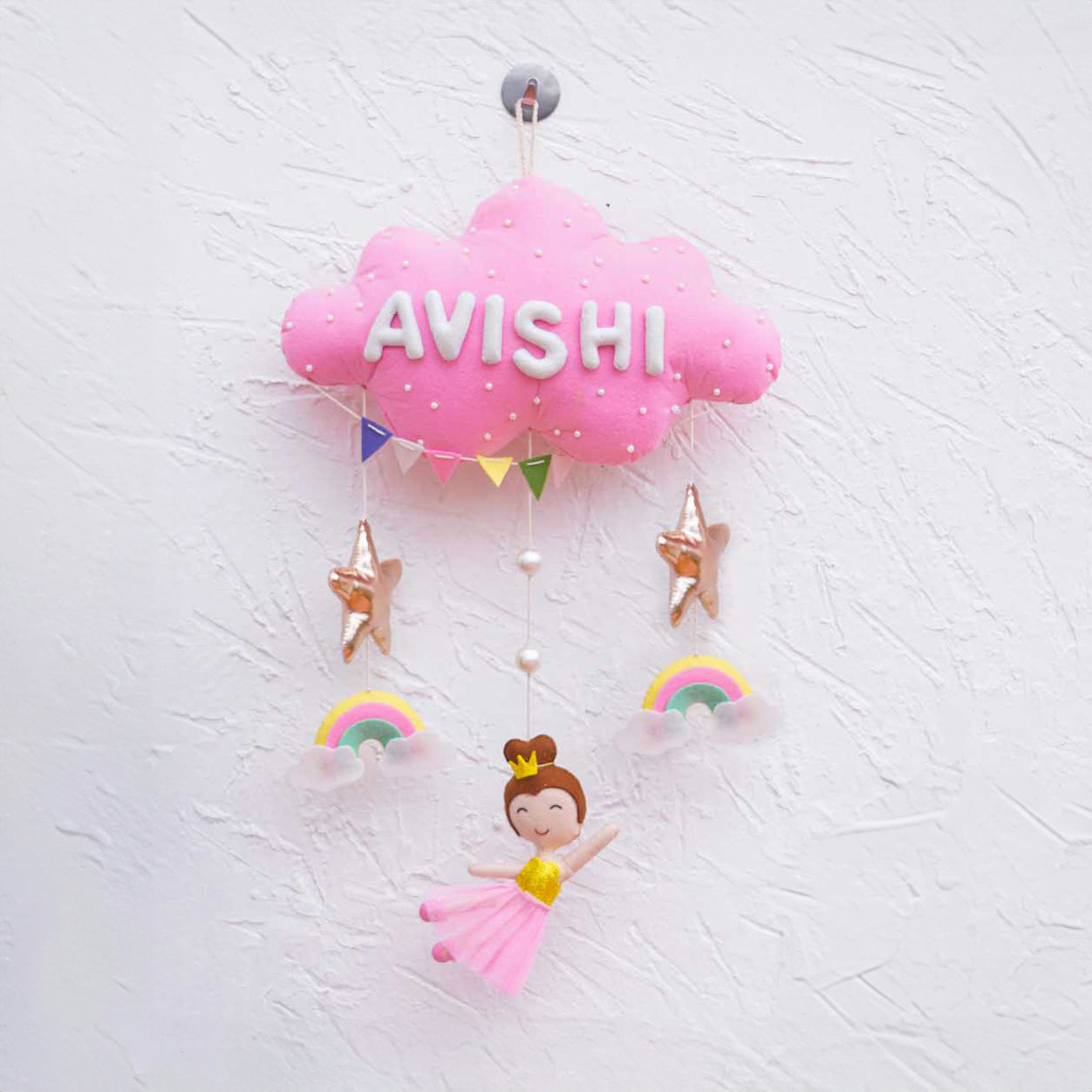 Buy Handcrafted Personalized Dancing Doll Cloud Theme Name Plate For ...