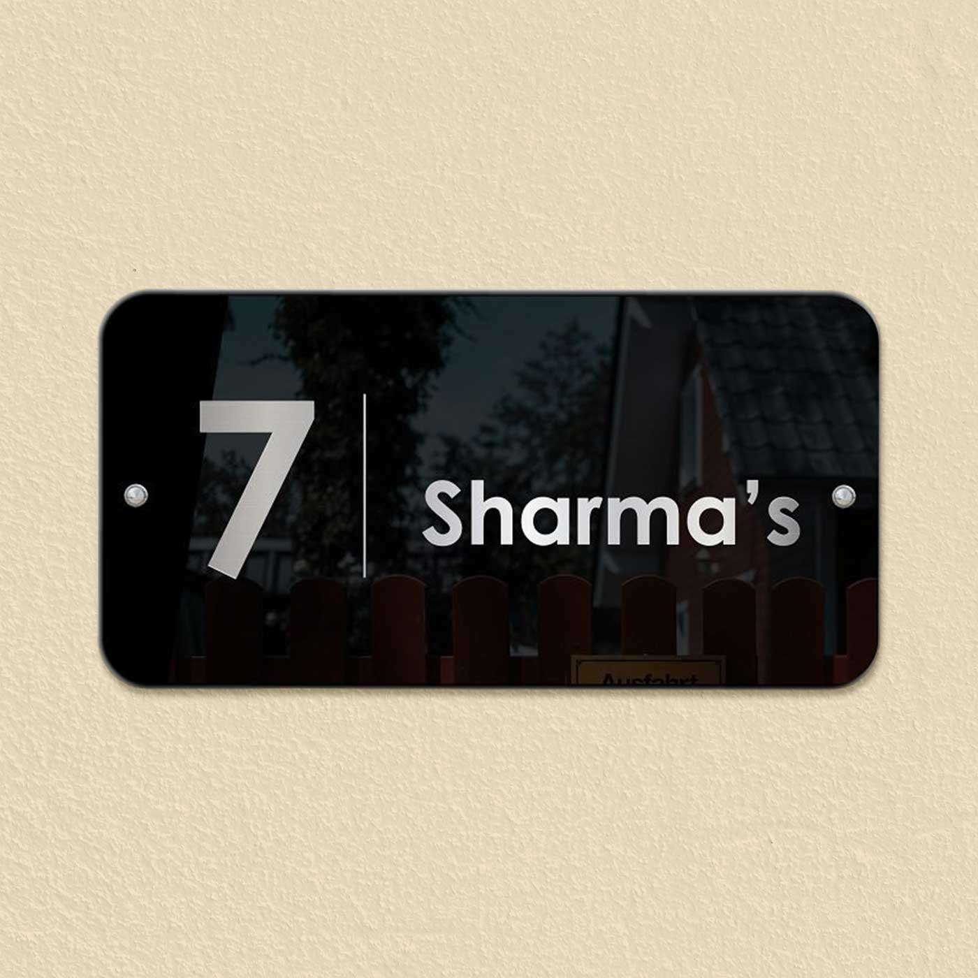 Buy Personalized Black Minimalist Acrylic Name Plate Online On Zwende