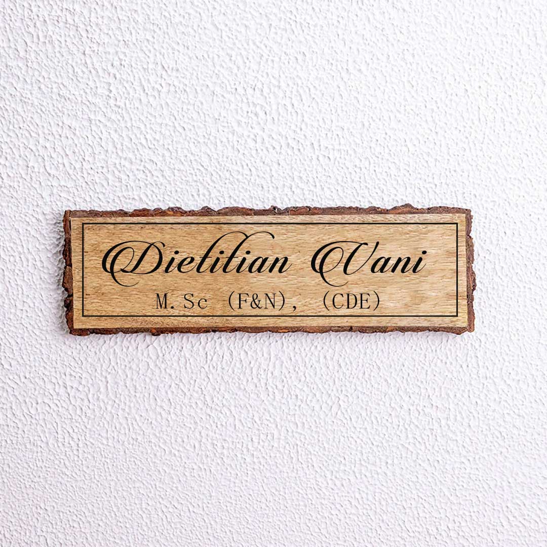 Buy Handcrafted Mango Wood Personalized Professional Name Plate for ...