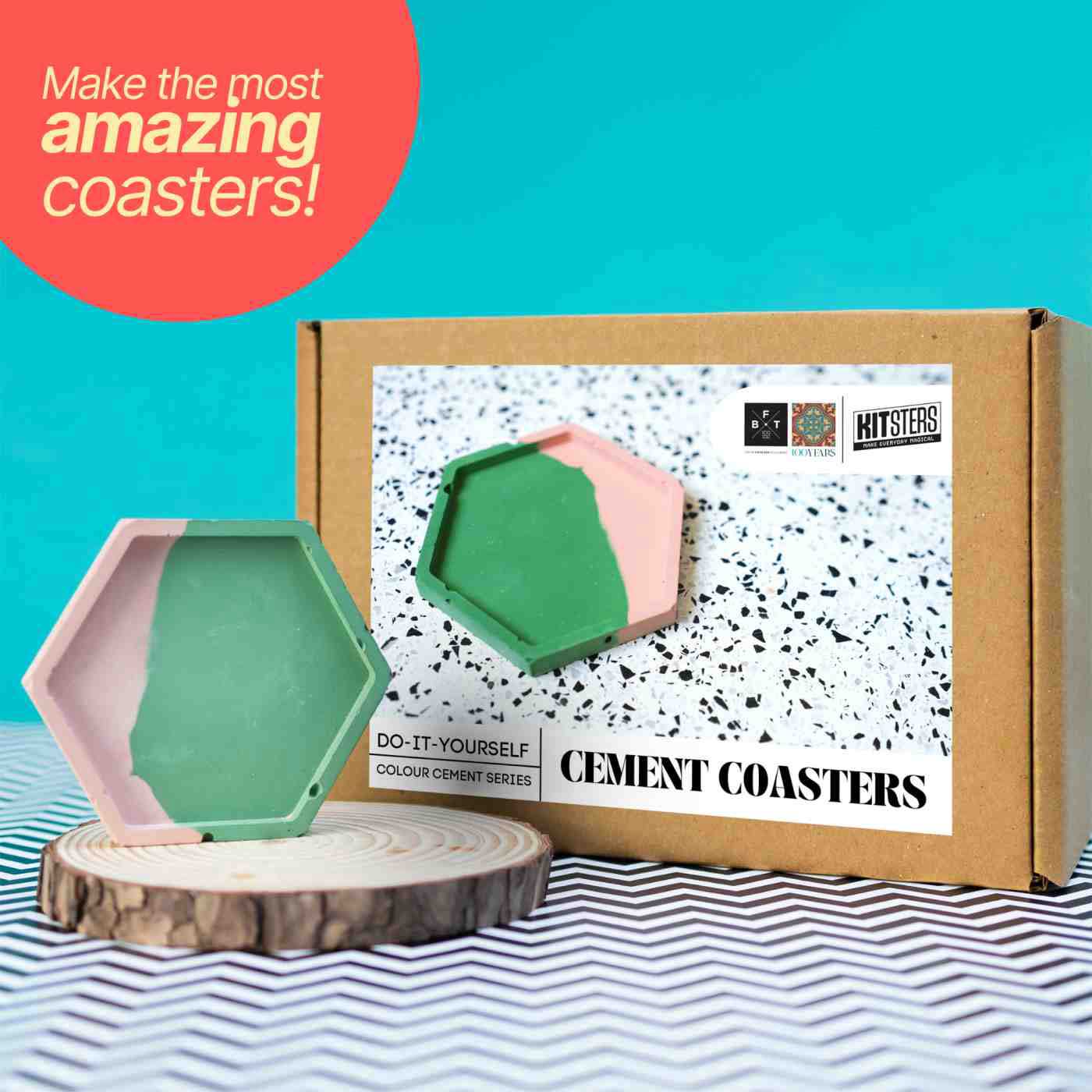 Buy Cement Coaster Making DIY Kit Online On Zwende