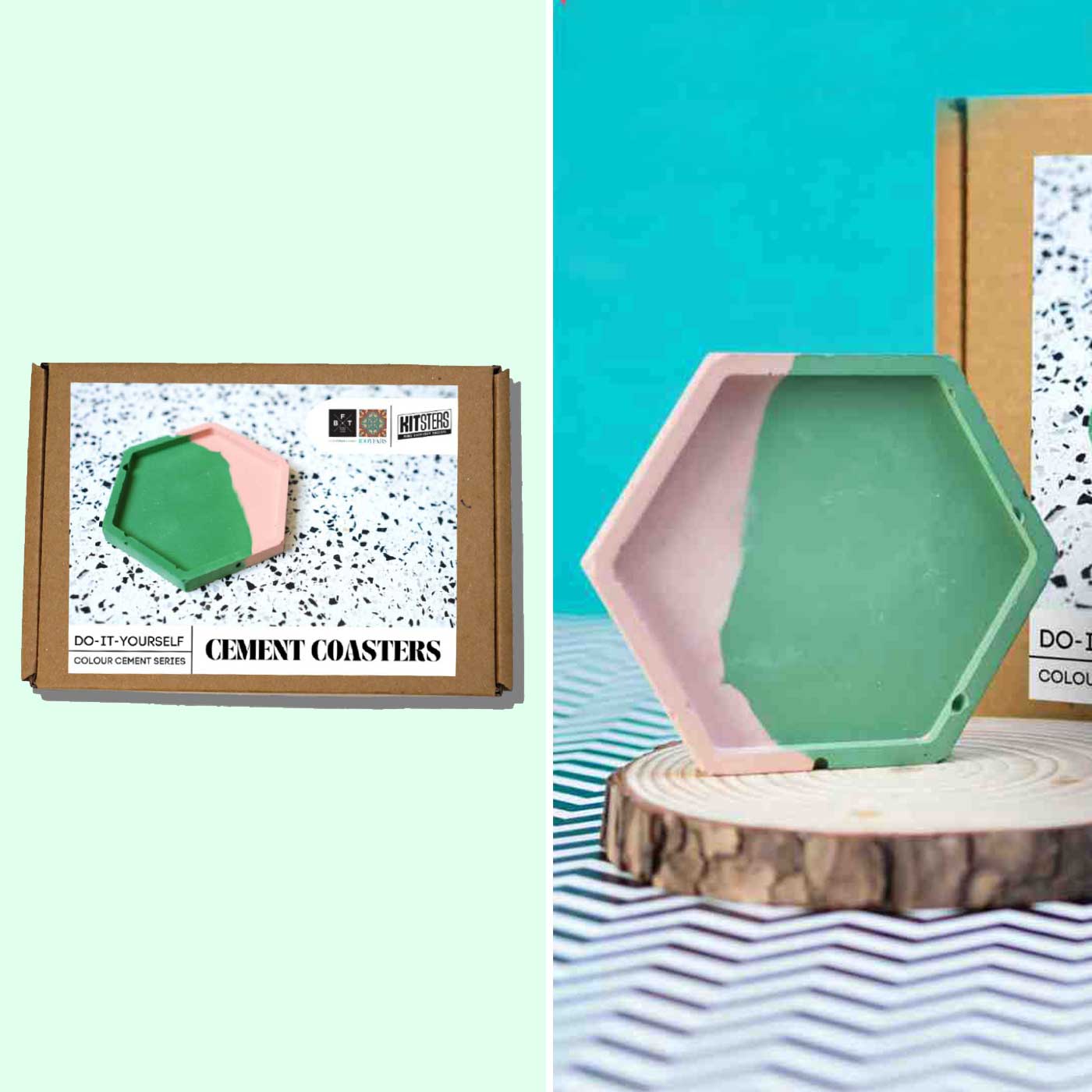 Buy Cement Coaster Making DIY Kit Online On Zwende