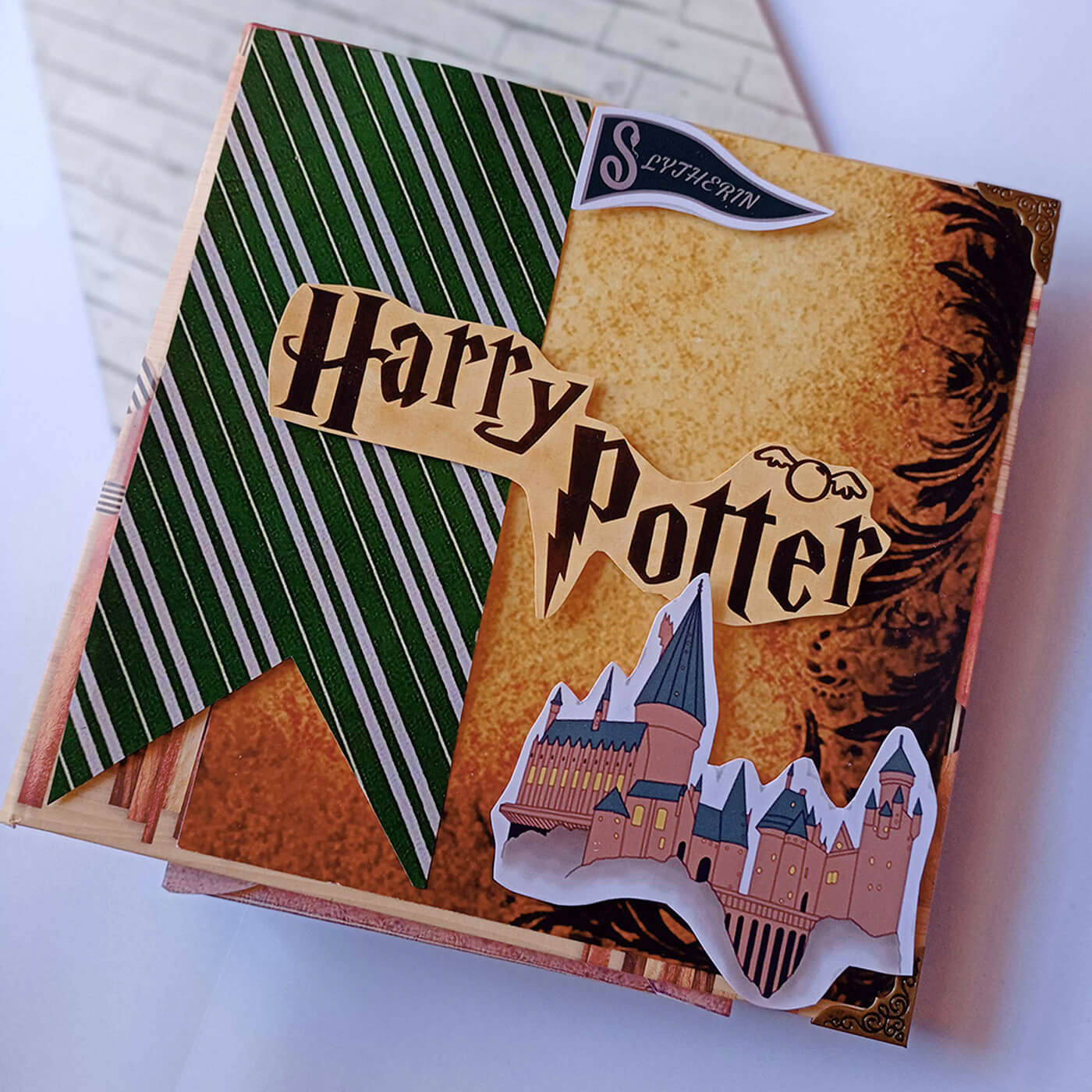 Buy Handcrafted Slytherin Harry Potter Themed Scrapbook Personalized ...