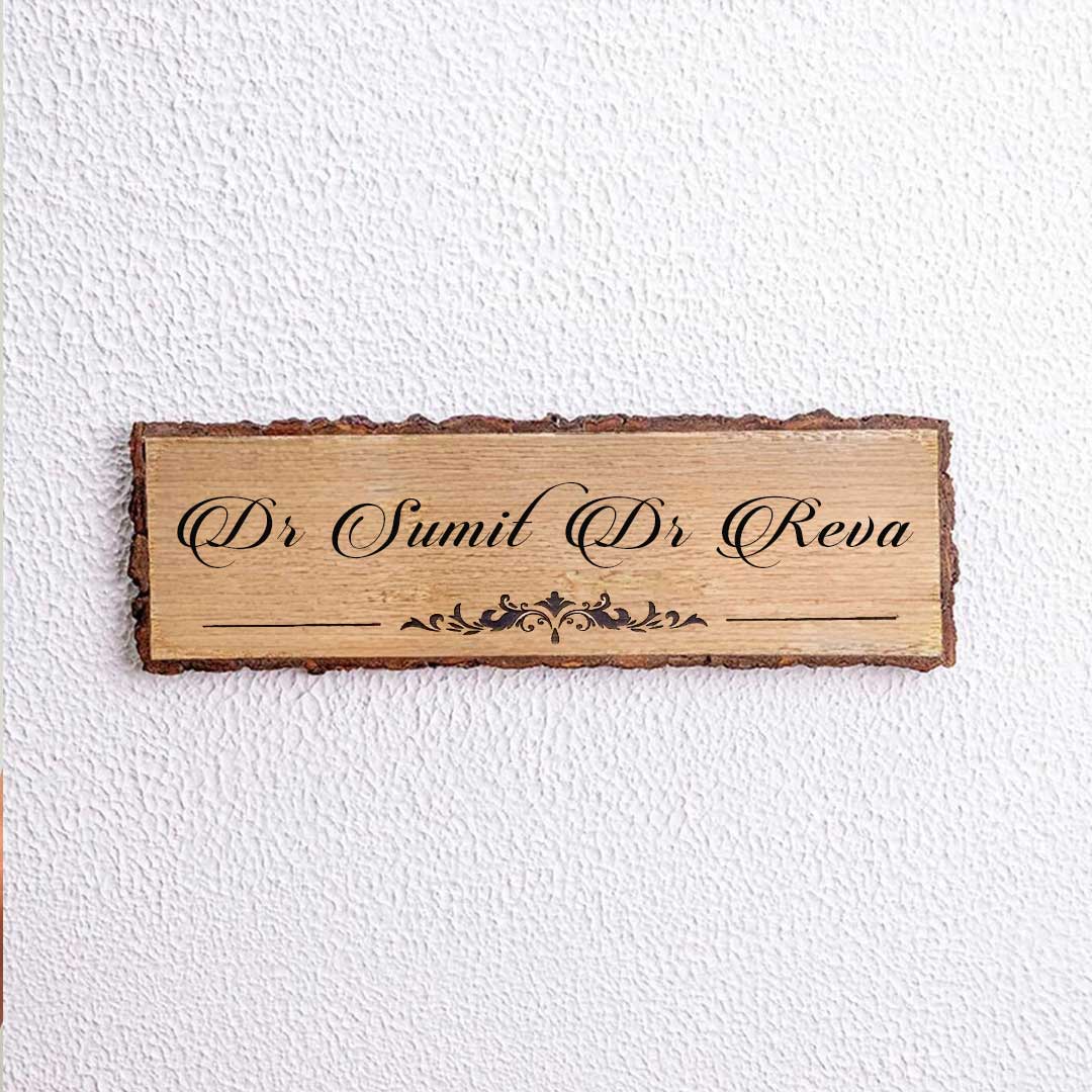 Buy Handcrafted Mango Wood Personalized Professional Name Plate for ...