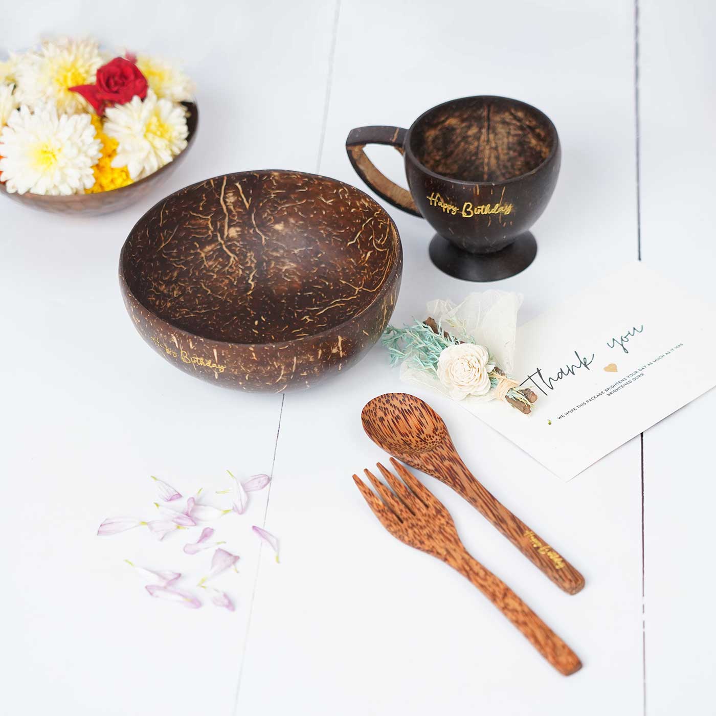 Buy Eco-Friendly Handmade Birthday Coconut Shell Gift Hamper | Set Of 6 ...