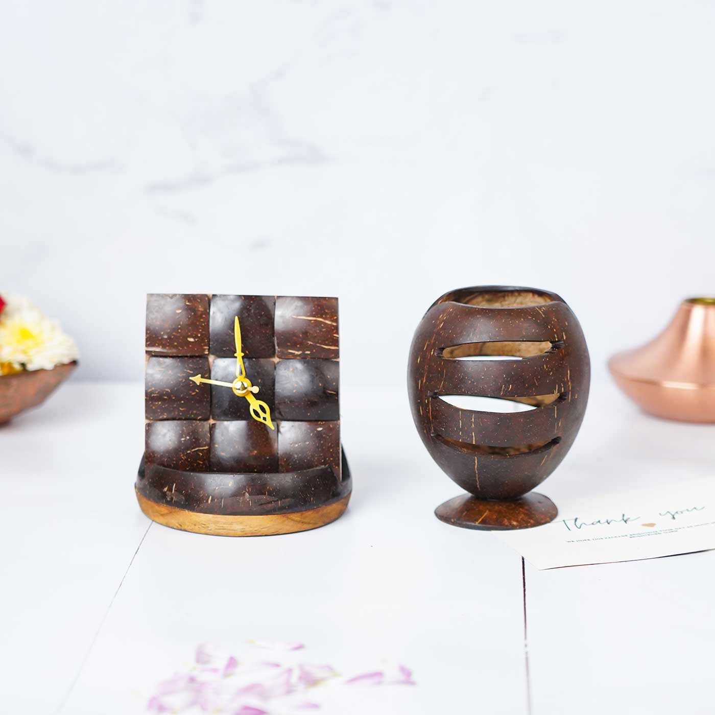 Buy Eco-Friendly Handmade Corporate Coconut Shell Gift Hamper | Set Of ...