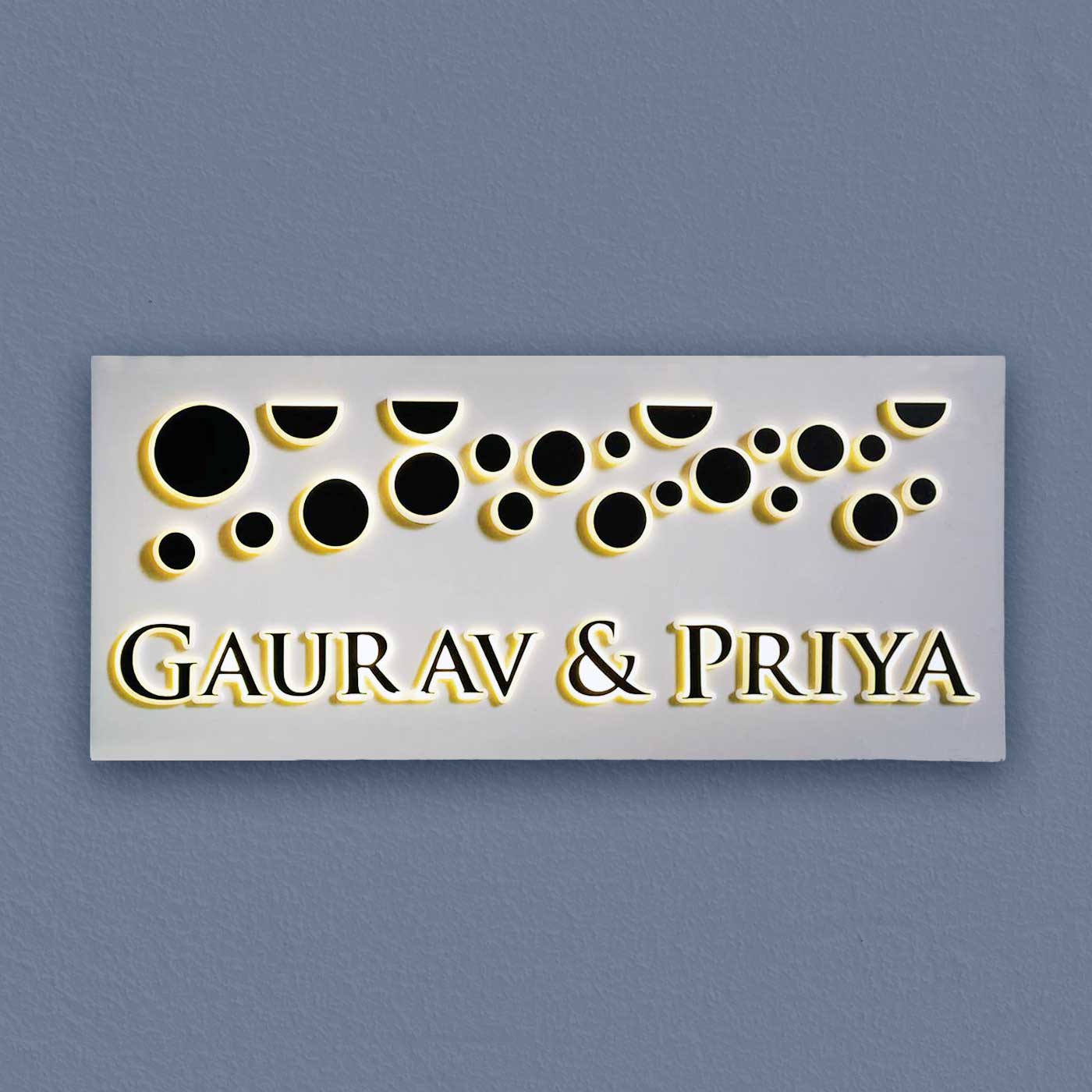 Buy Personalized Planets Theme Acrylic LED Name Plate Online On Zwende