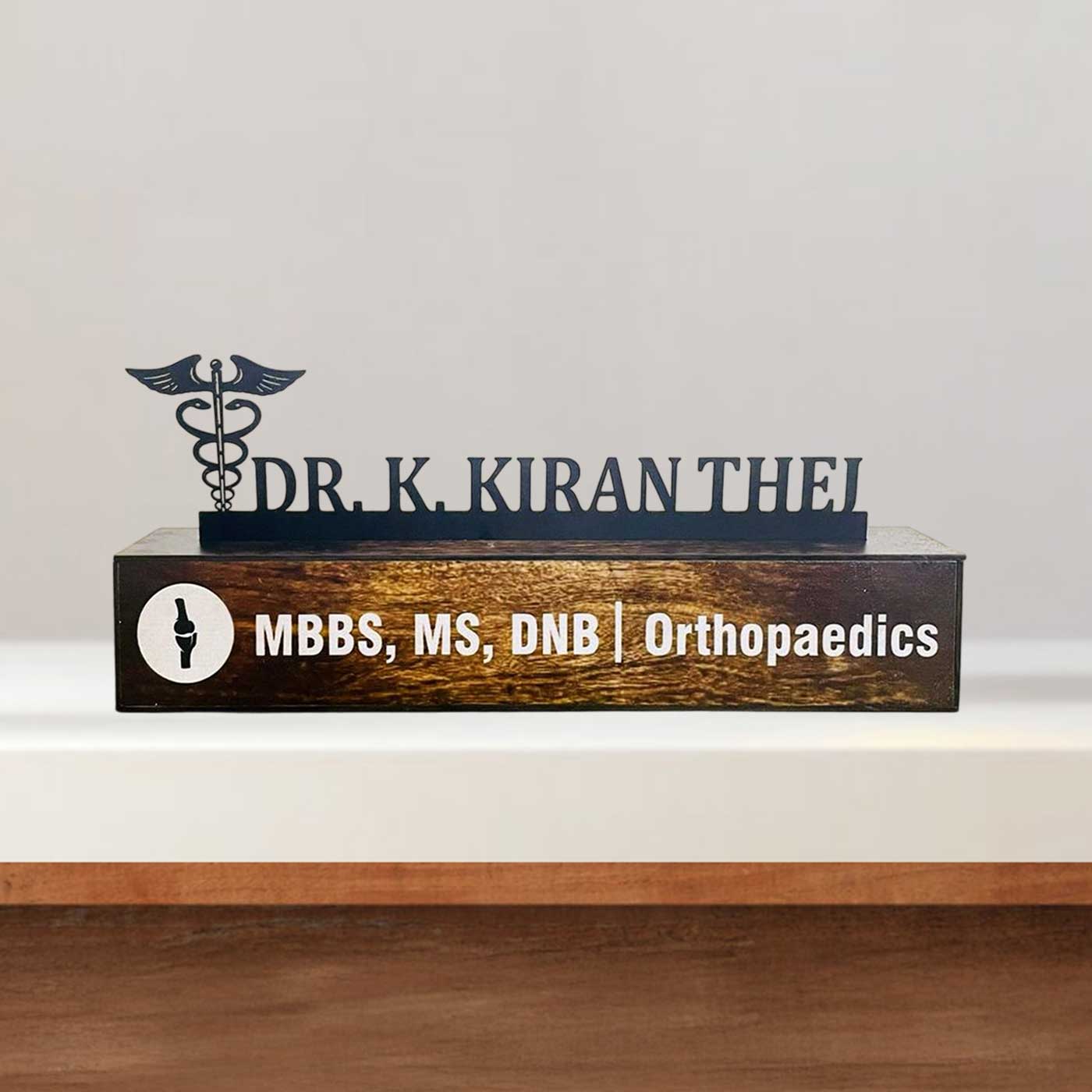 Buy Personalized Waterproof Black Elegant Doctor Metal Name Plate ...
