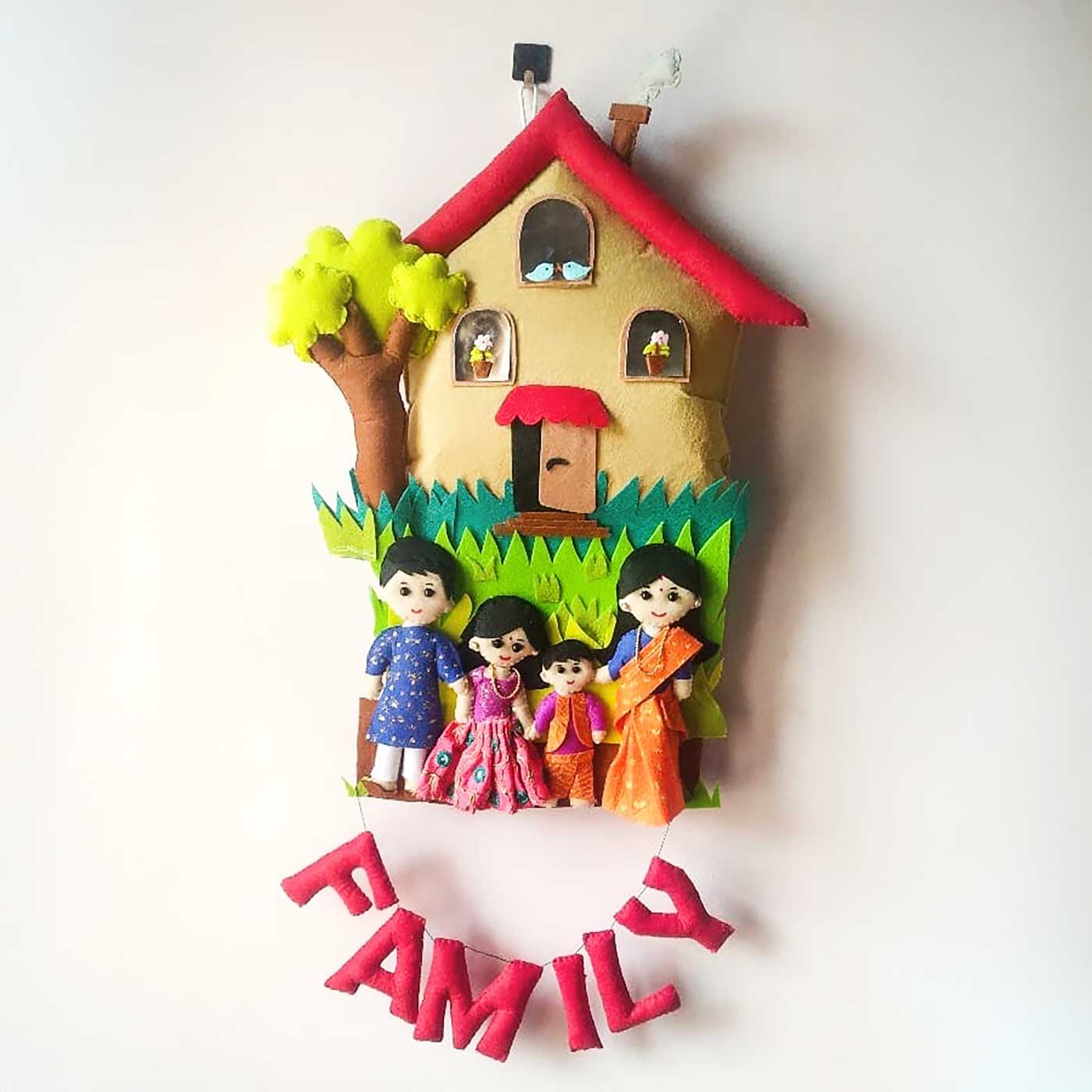 Buy Personalized Family Themed Felt Kids Name Plate Online On Zwende