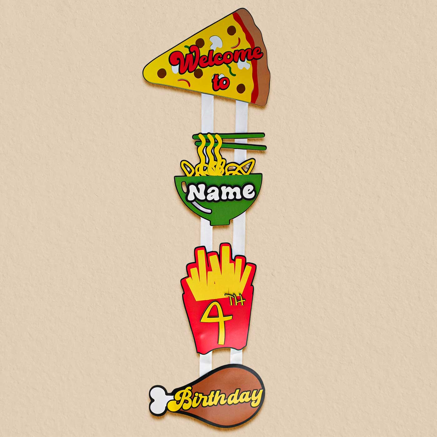 Buy Personalized Foodie Theme Welcome Banner For Birthday Party ...