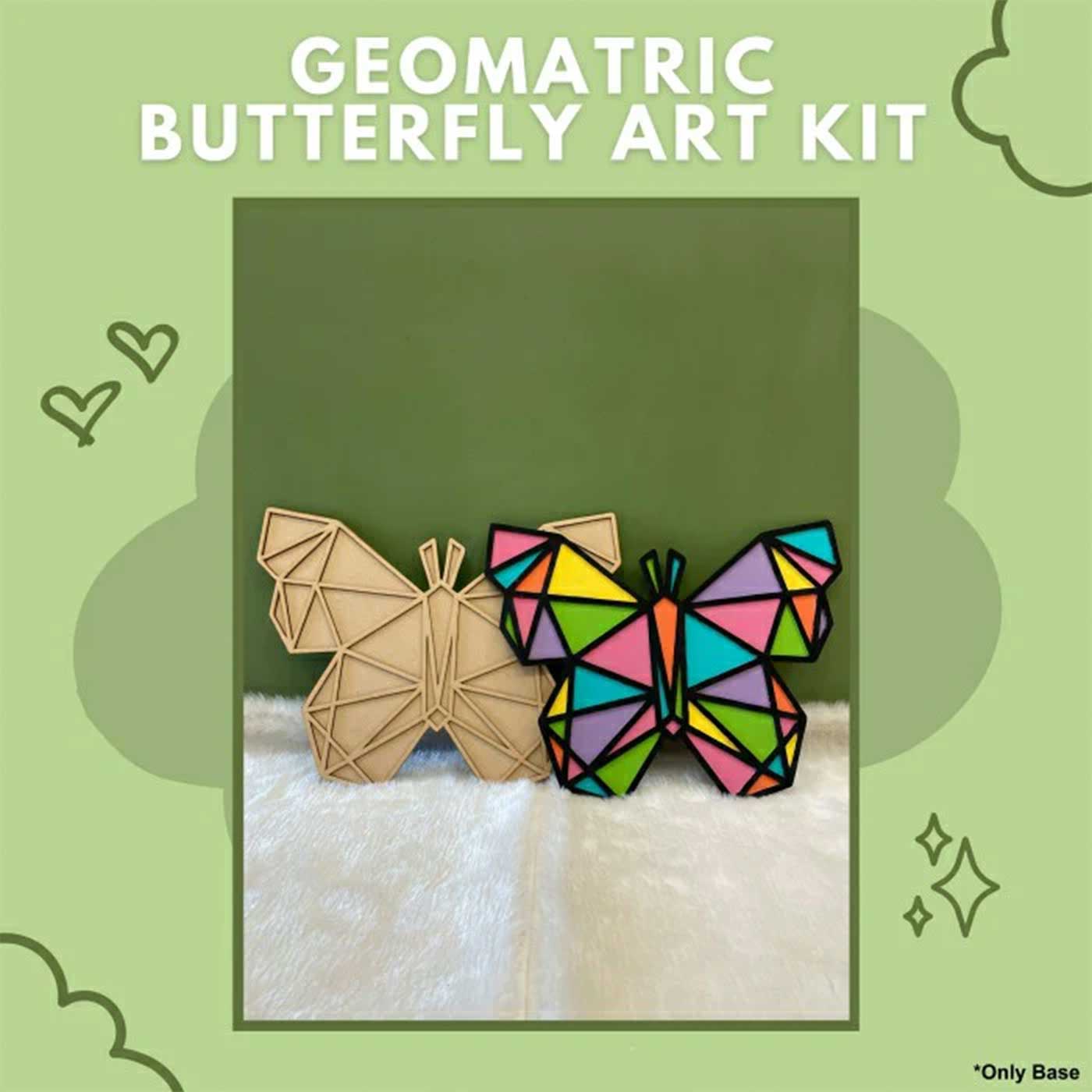 Buy Handmade Geometric Butterfly DIY Base Online On Zwende