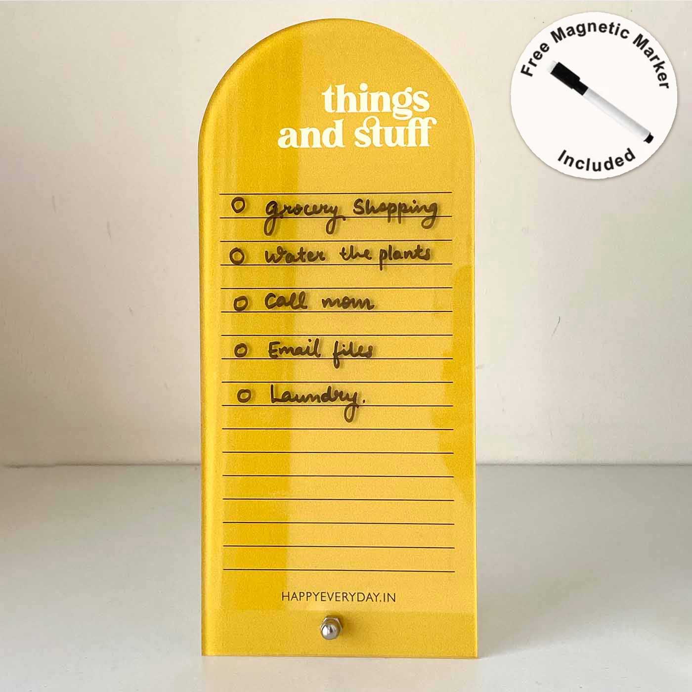 Buy Acrylic Reusable Desk Notepad Online On Zwende