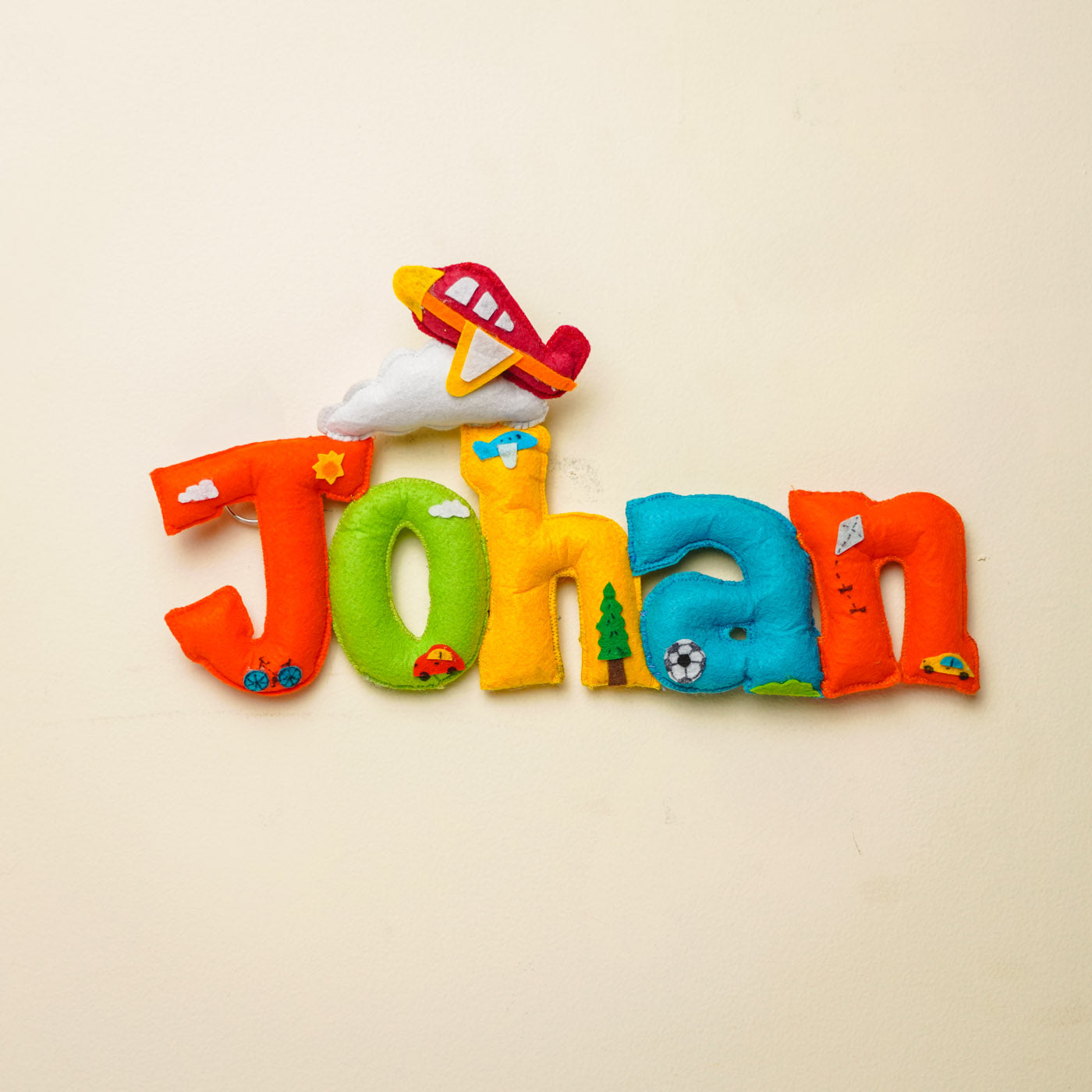 Buy Personalized Transport Theme Felt Kids Name Plate Online On Zwende