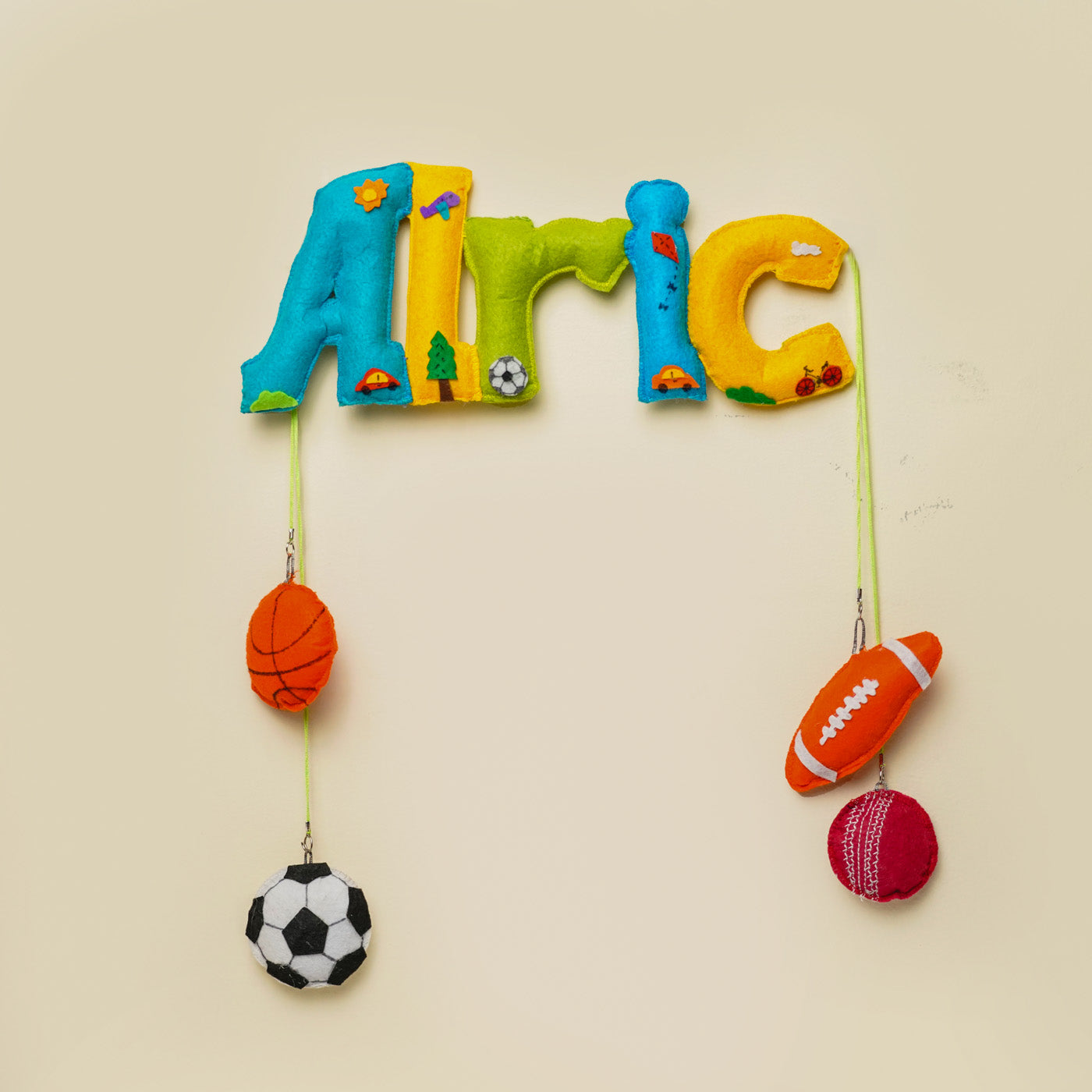 Buy Personalized Sports Theme Felt Kids Name Plate Online On Zwende