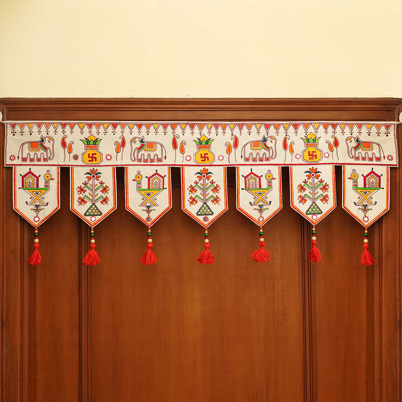 Buy Handmade Decorative Bheenth Chitra Toran Online On Zwende
