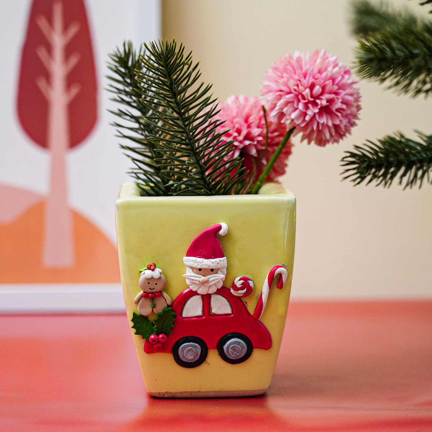 Buy Handmade Santa Claus Ceramic Planter | Xmas Gifting Ideas Online On ...