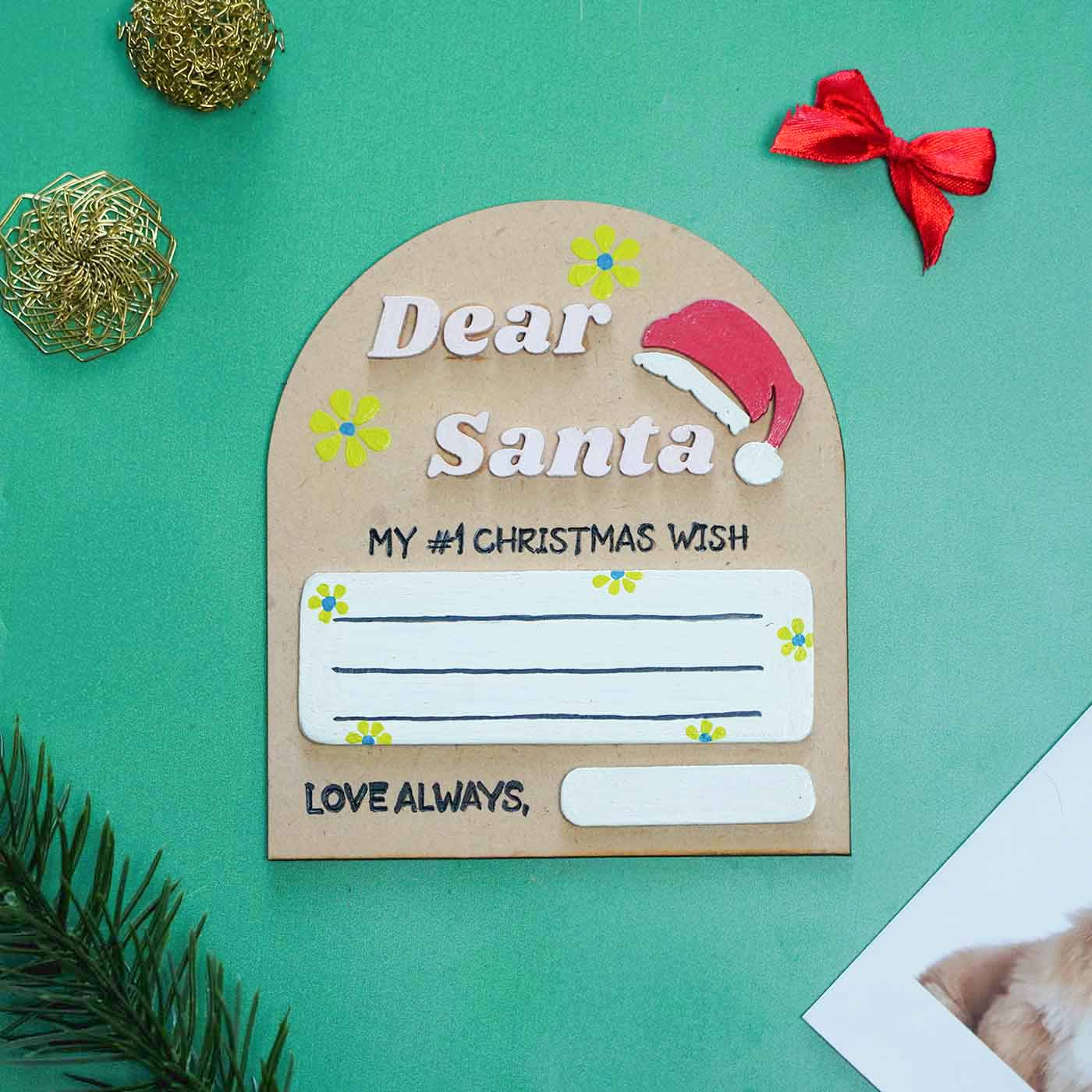 Buy Handmade Mdf Wood Wish Board For Christmas Table Decoration Online ...