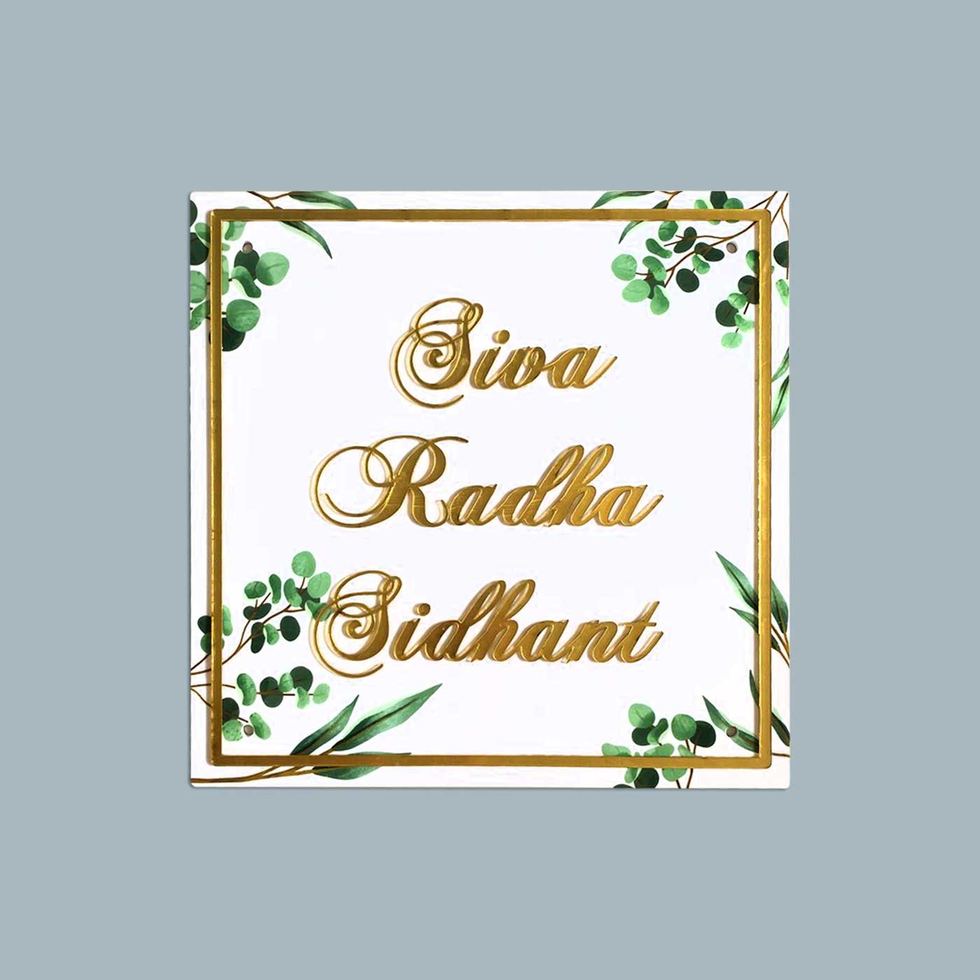 Buy Personalised Acrylic Classy Square Nameplate Online On Zwende