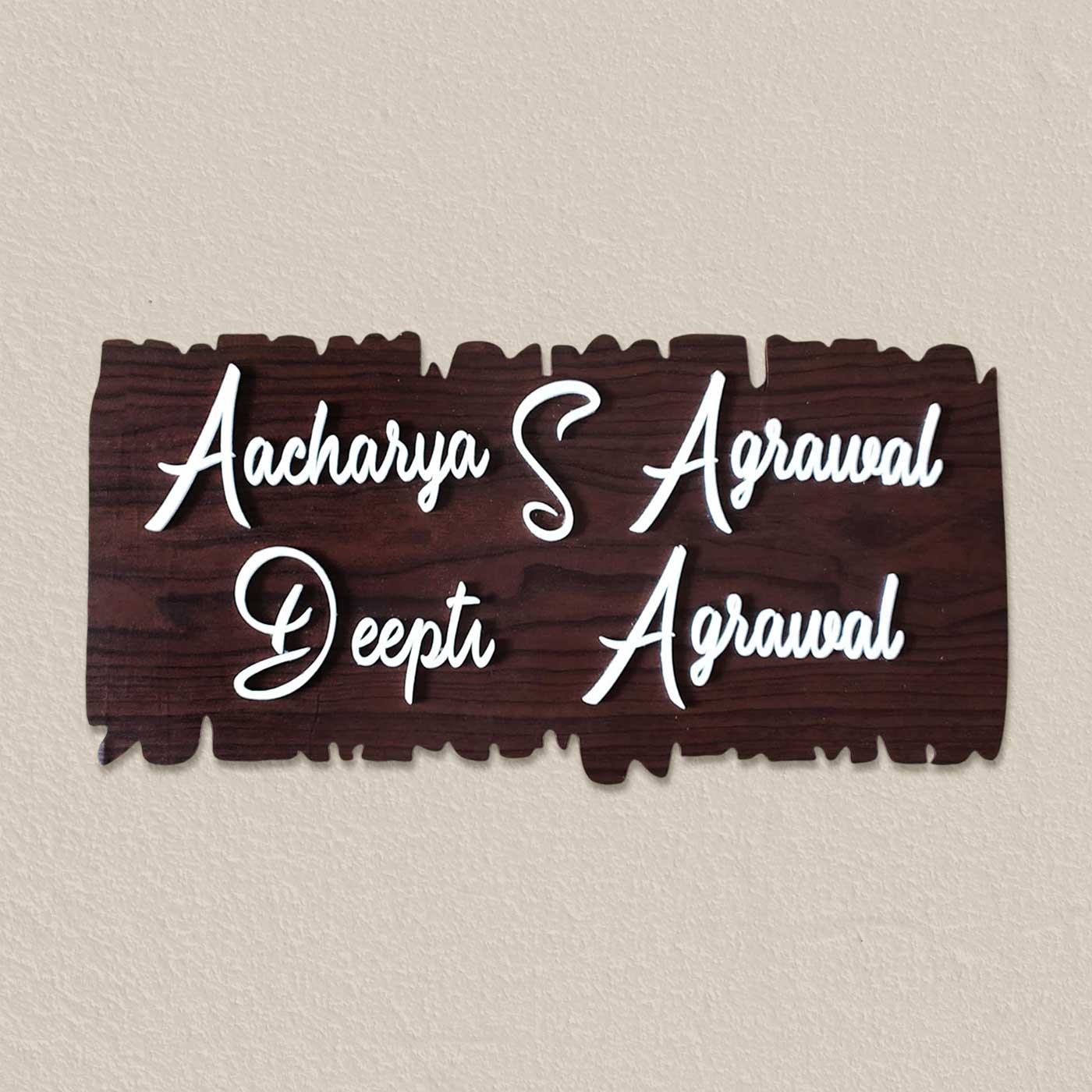 Buy Personalized House Shaped Mdf Wood Name Plate Online On Zwende