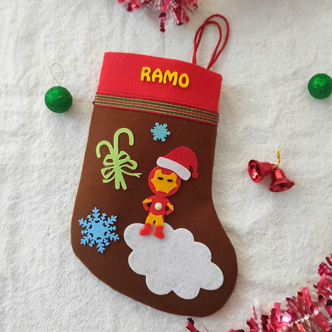Buy Personalized Iron Man Felt Stockings For Christmas Decoration ...
