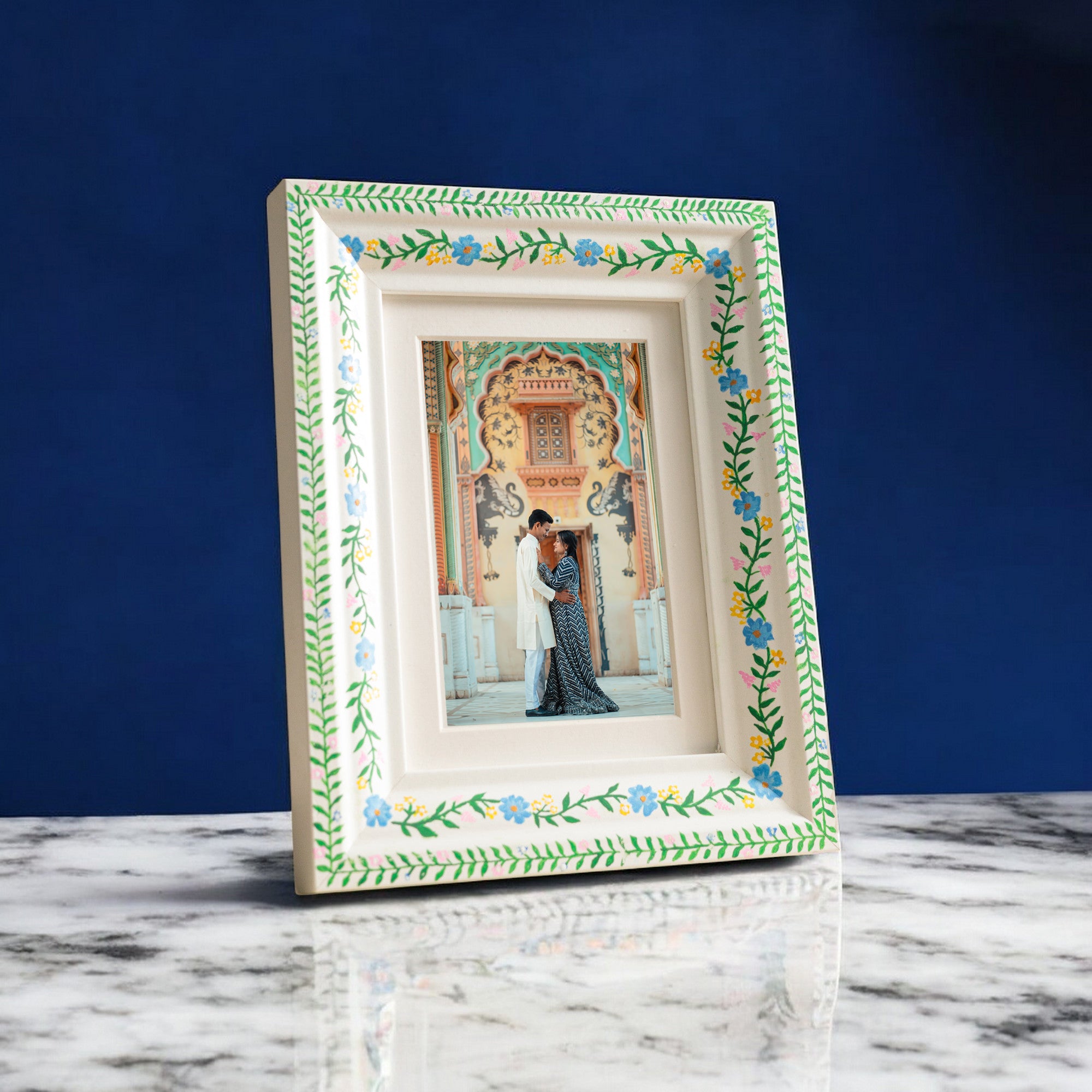 Buy Handmade Jaipuri Art MDF Wood Photo Frame Online On Zwende