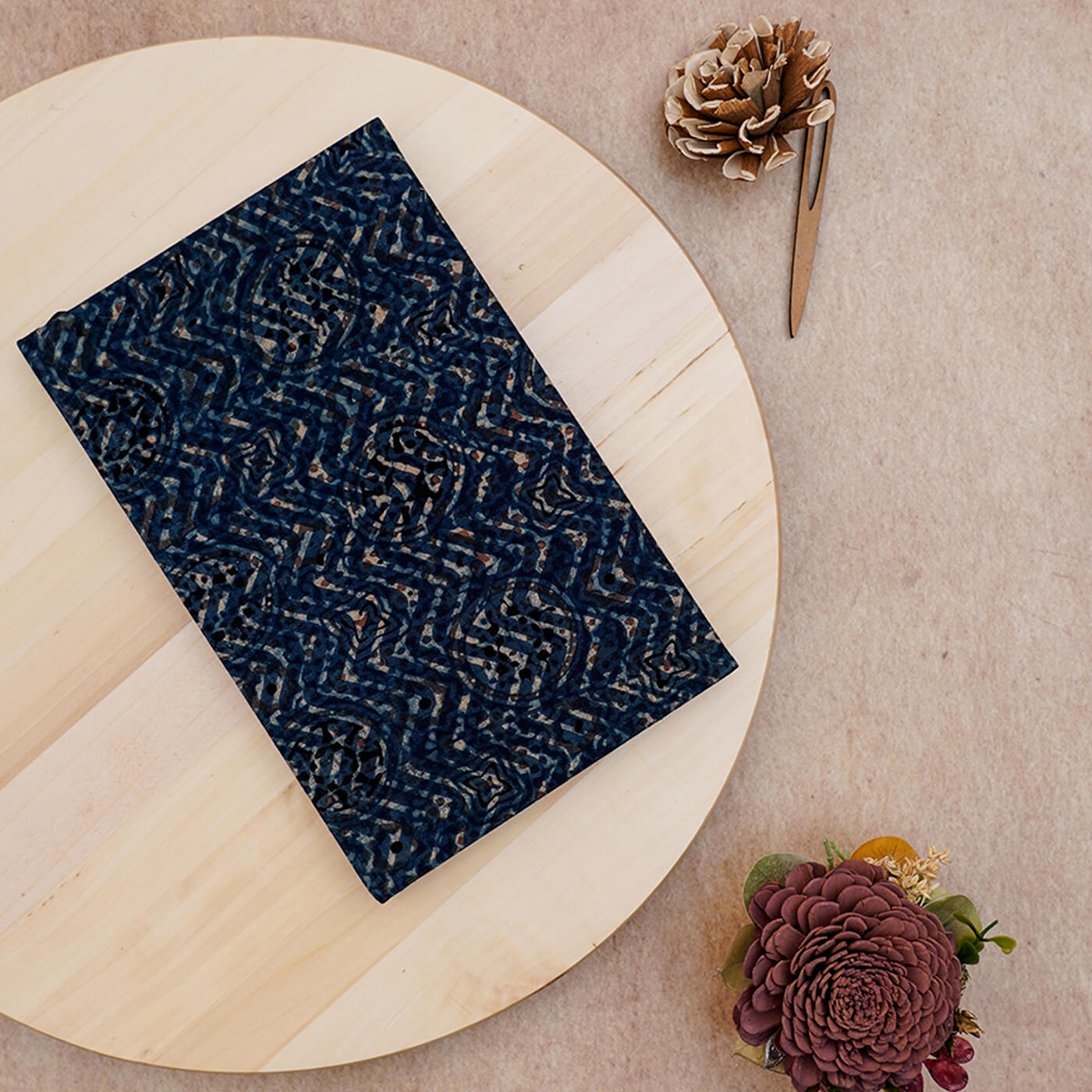 Buy Handcrafted Ajrakh Printed Hardbound Diary | 100 Pages, A5 Online ...