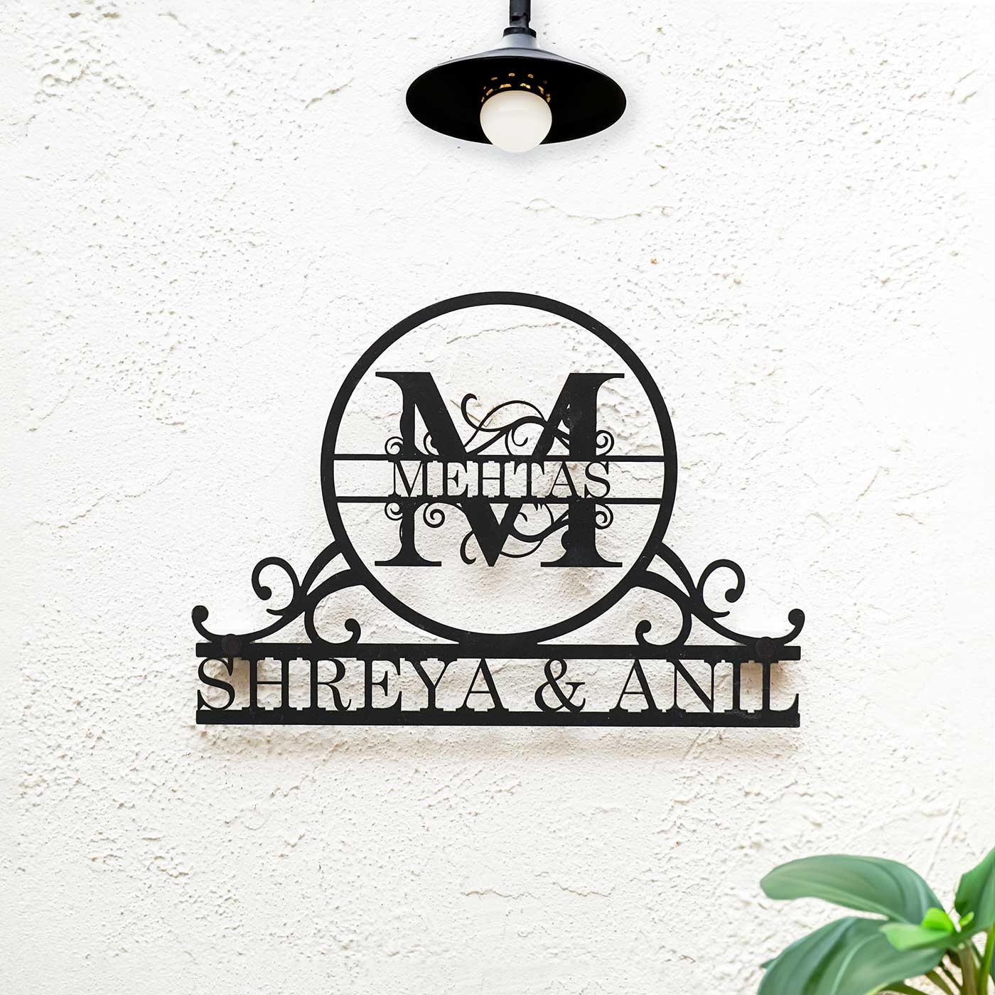 Buy Personalized Ornate Weatherproof Name Plate with Monogram Online On ...