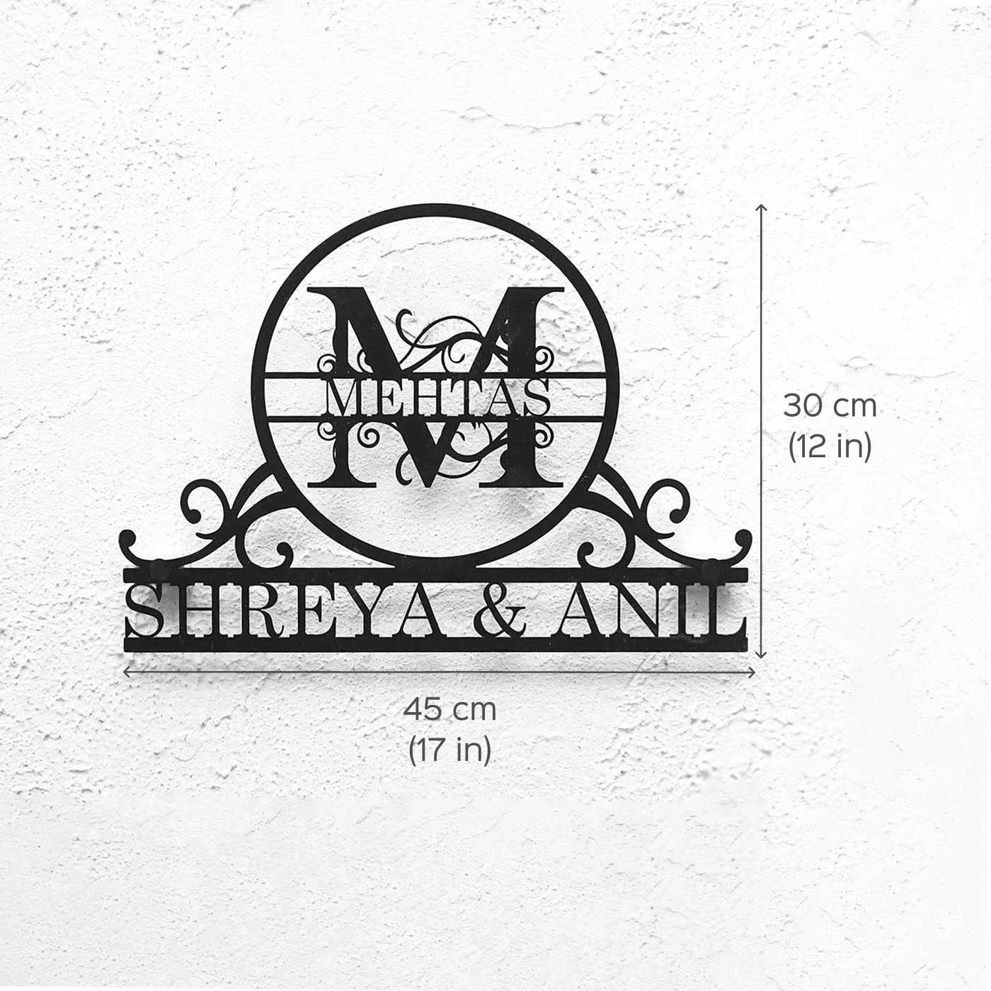 Buy Personalized Ornate Weatherproof Name Plate with Monogram Online On ...