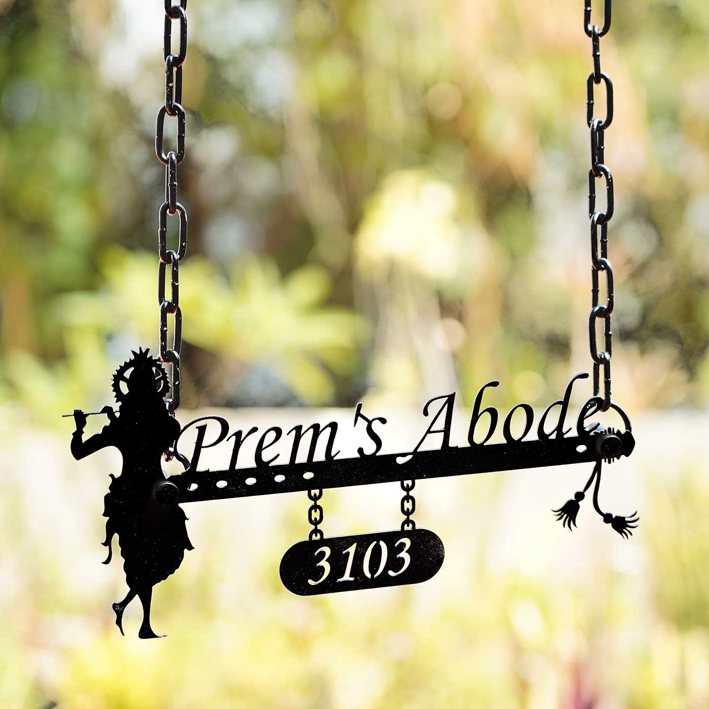 Buy Personalized Krishna Weatherproof Name Plate with House Number ...