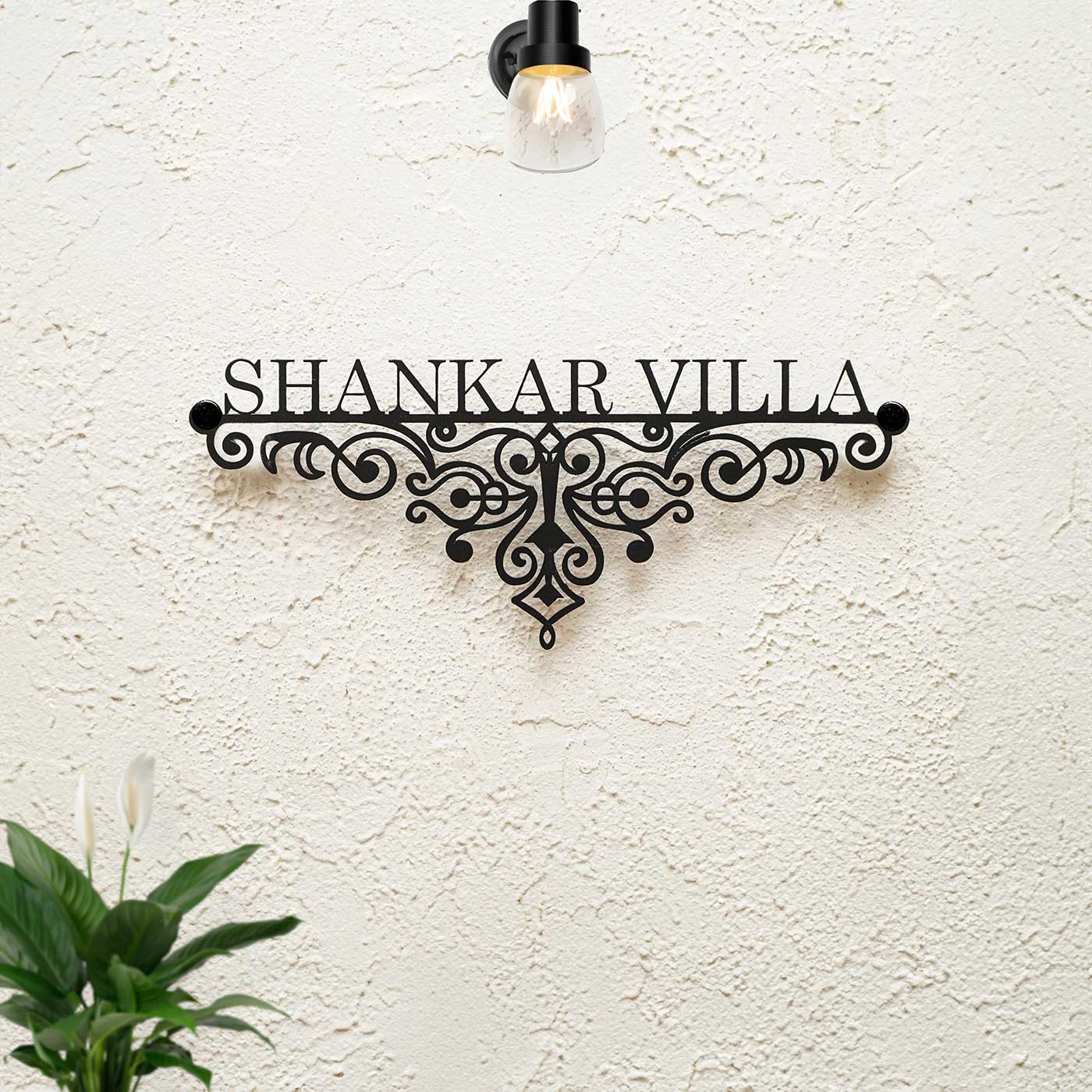 Buy Personalized Ornate Weatherproof Name Plate for Villa Online On Zwende