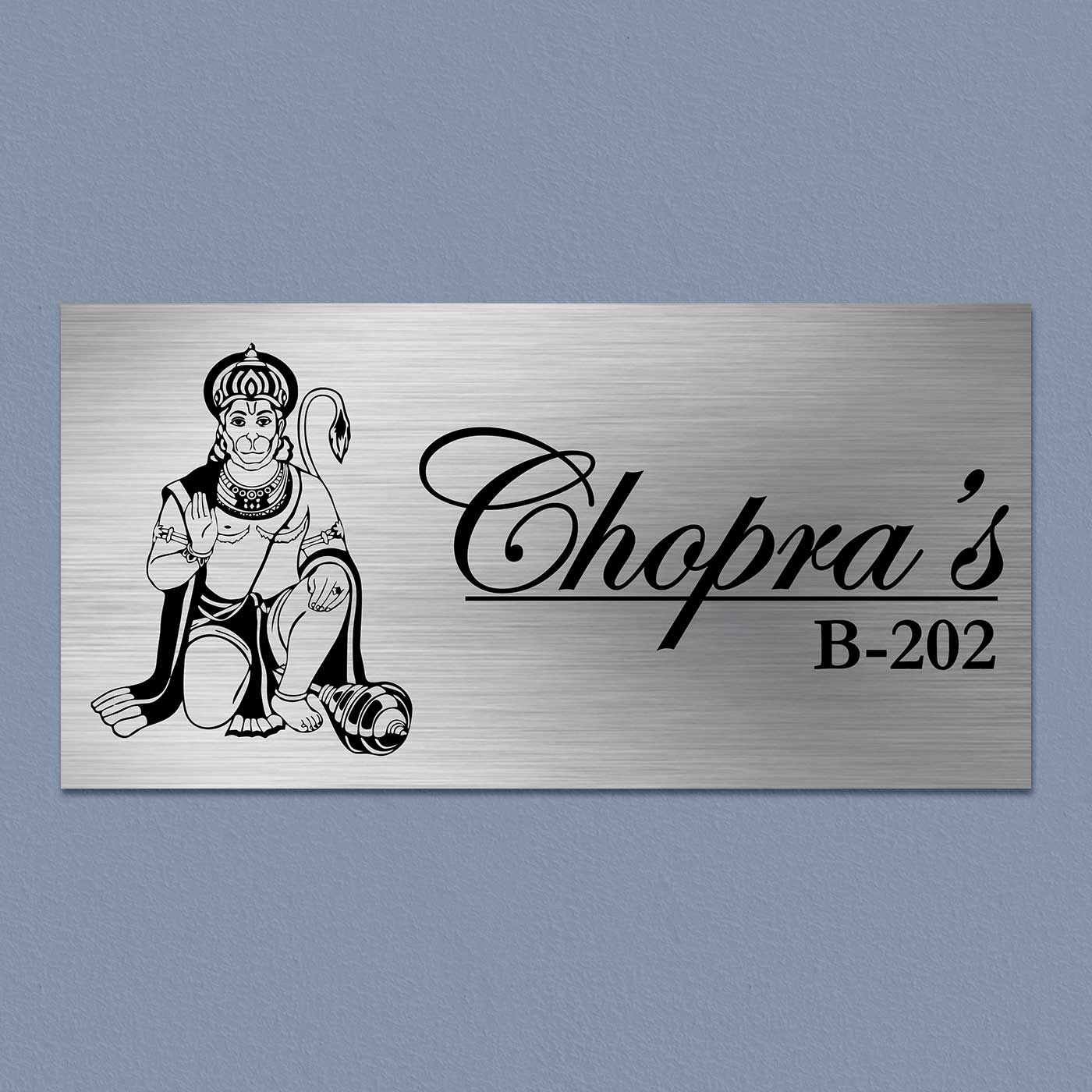 Buy Personalized Hanuman Blessing Stainless Steel Name Plate Online On ...